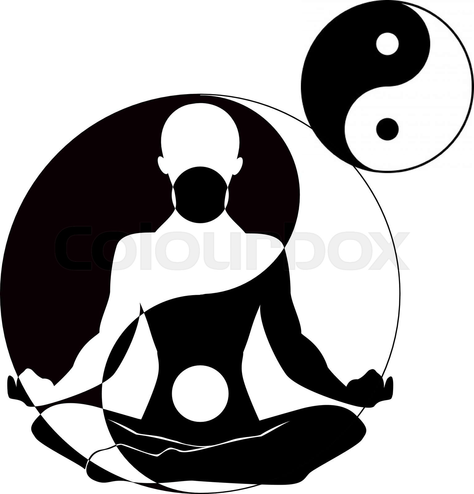 yin yang man | Stock vector | Colourbox