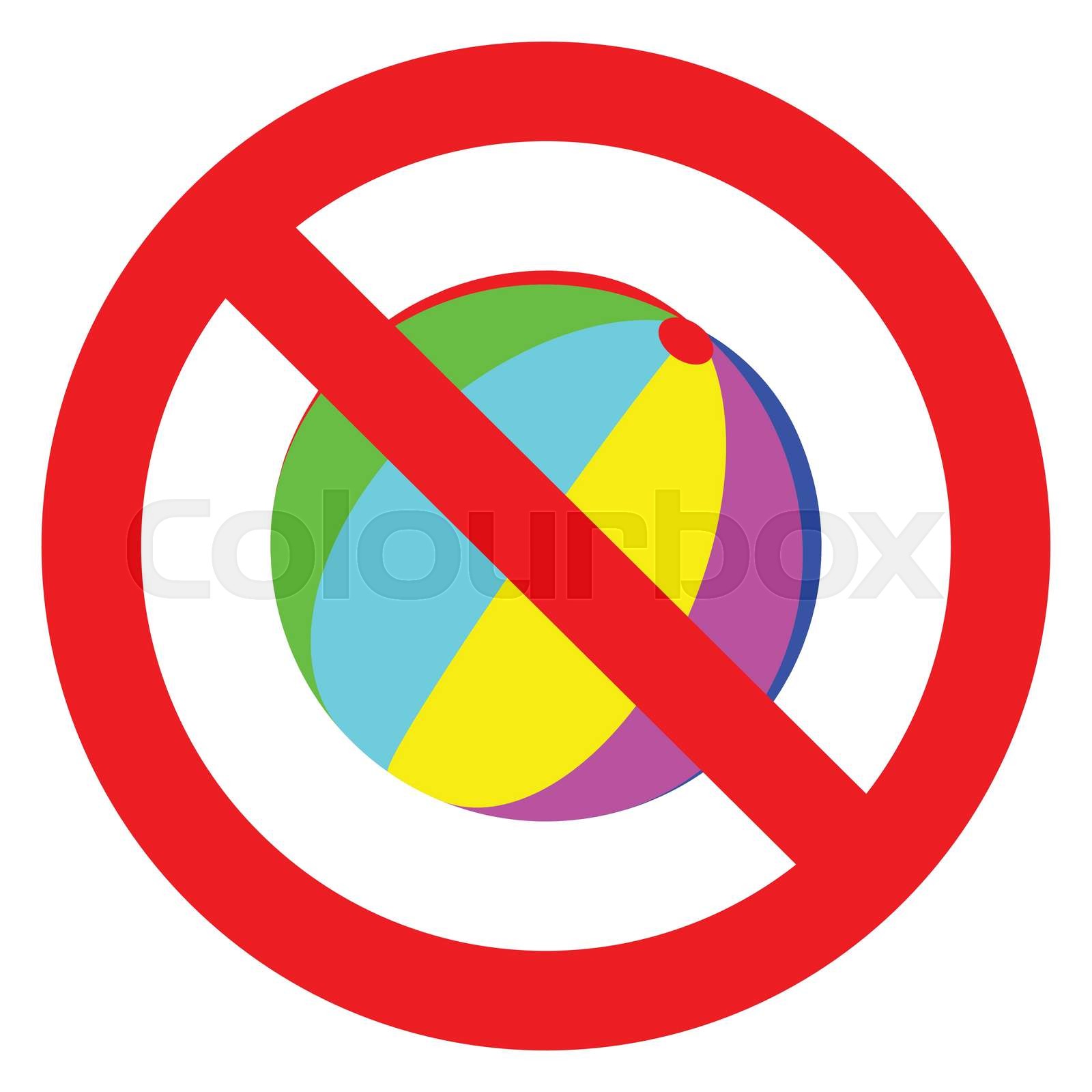 Play games banned sign vector | Stock vector | Colourbox