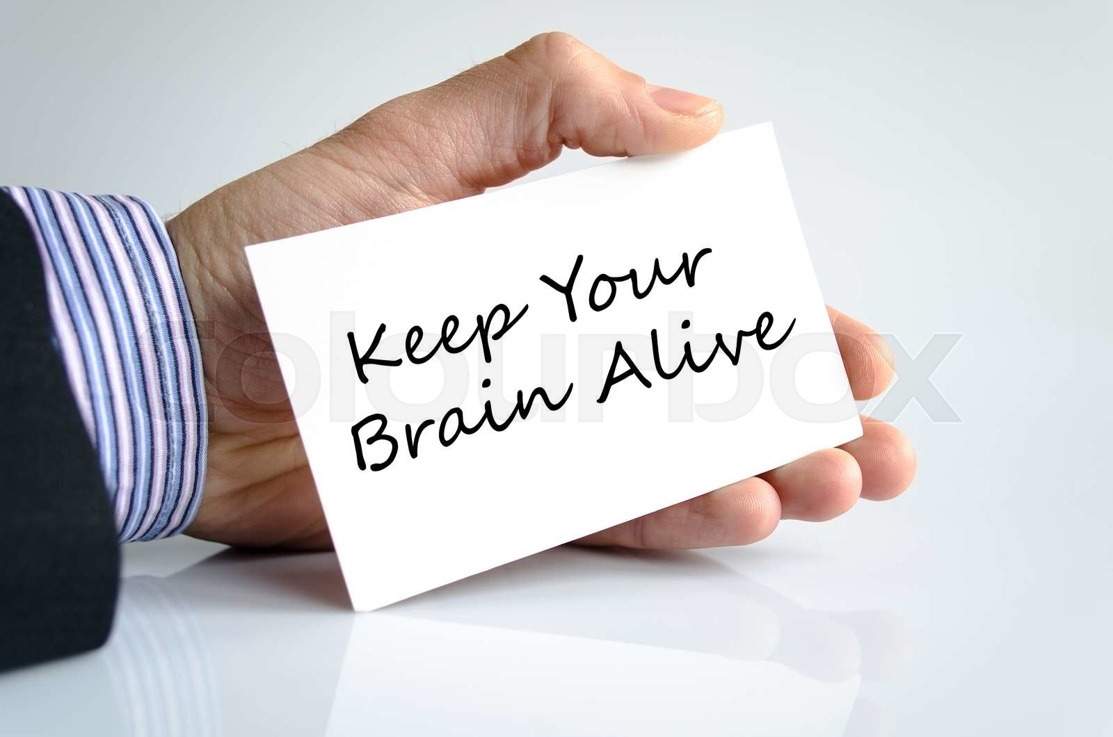Keep your brain alive text concept | Stock image | Colourbox