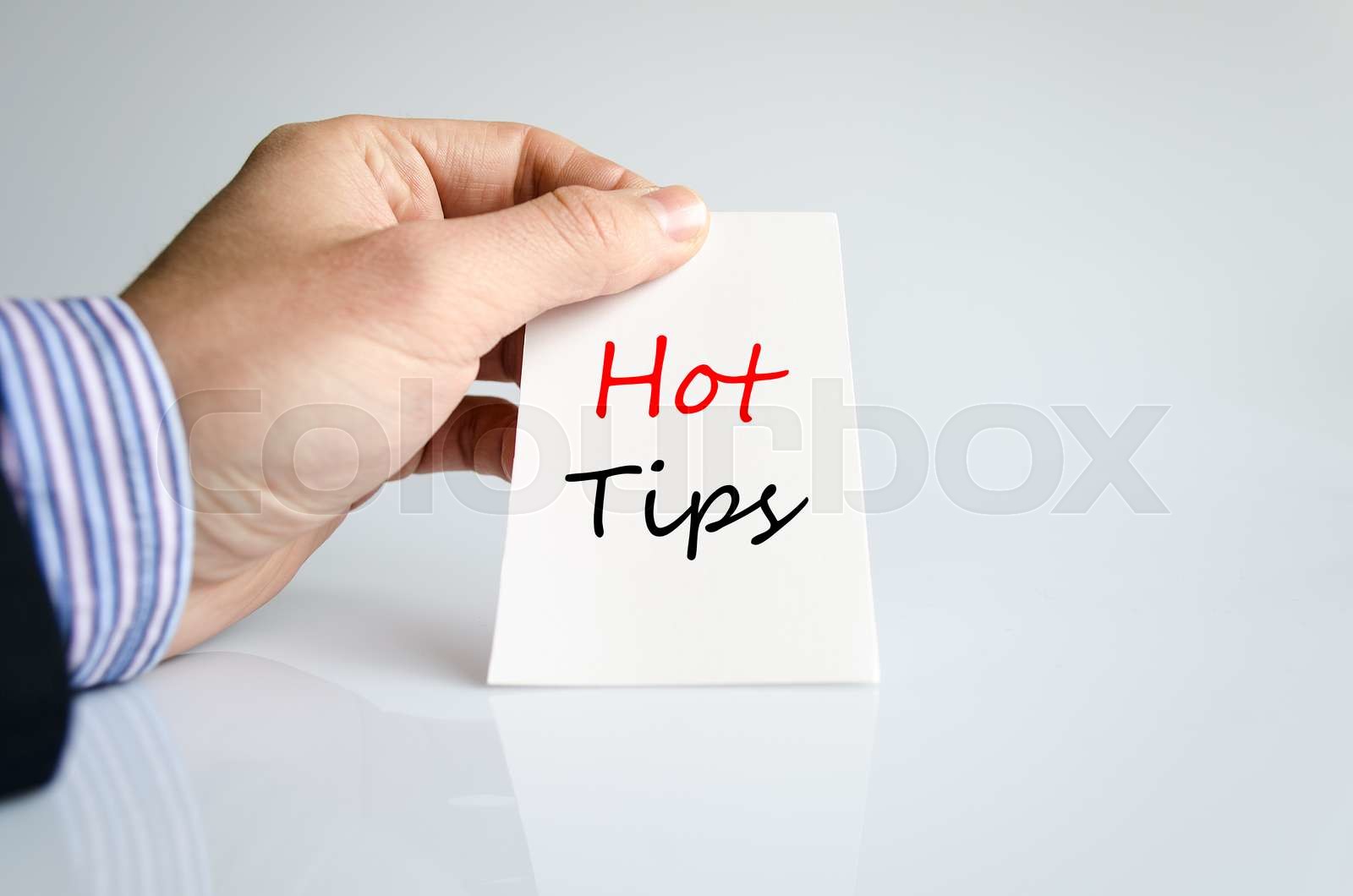 Hot tips text concept | Stock image | Colourbox