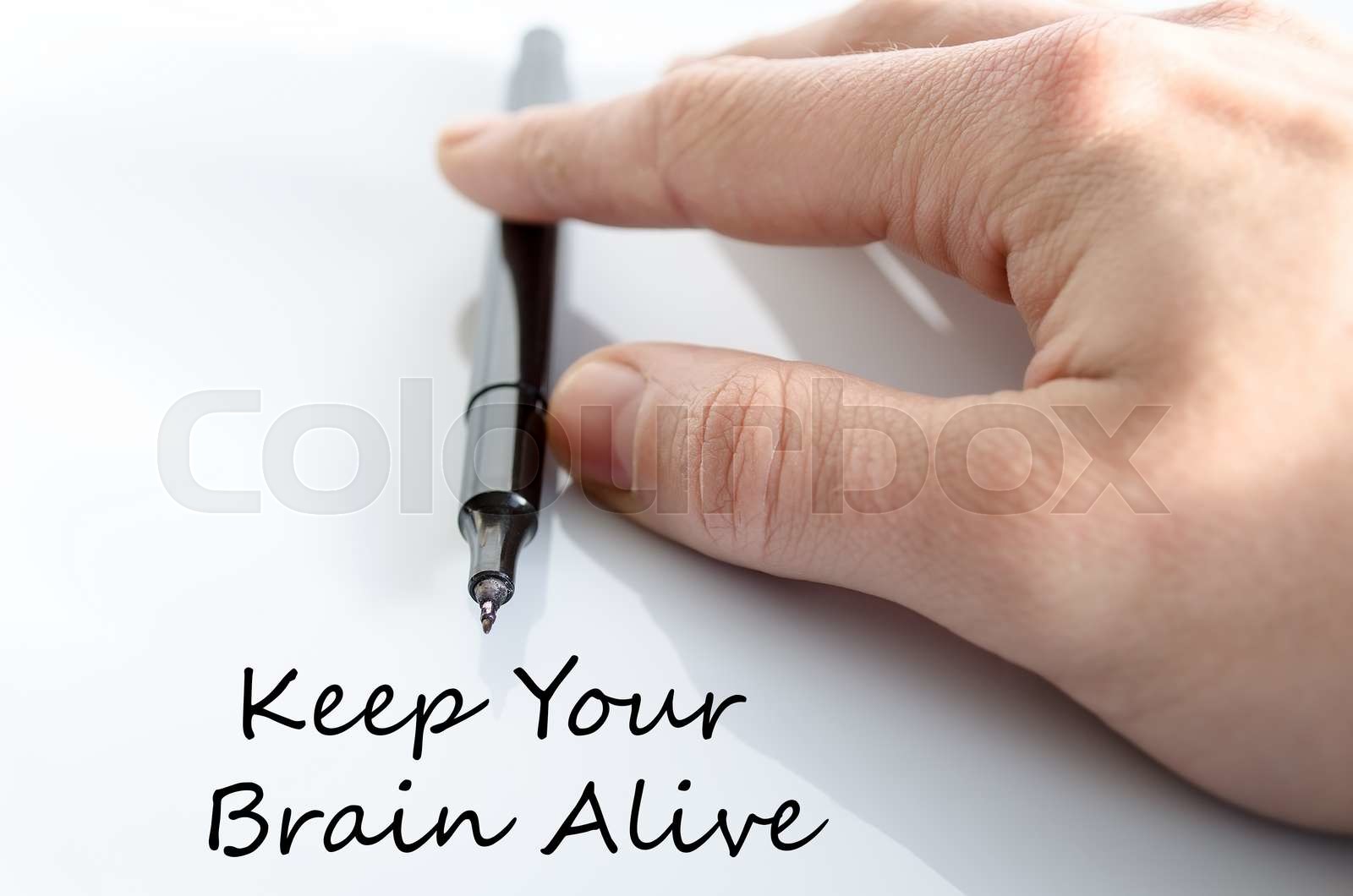 Keep your brain alive text concept | Stock image | Colourbox