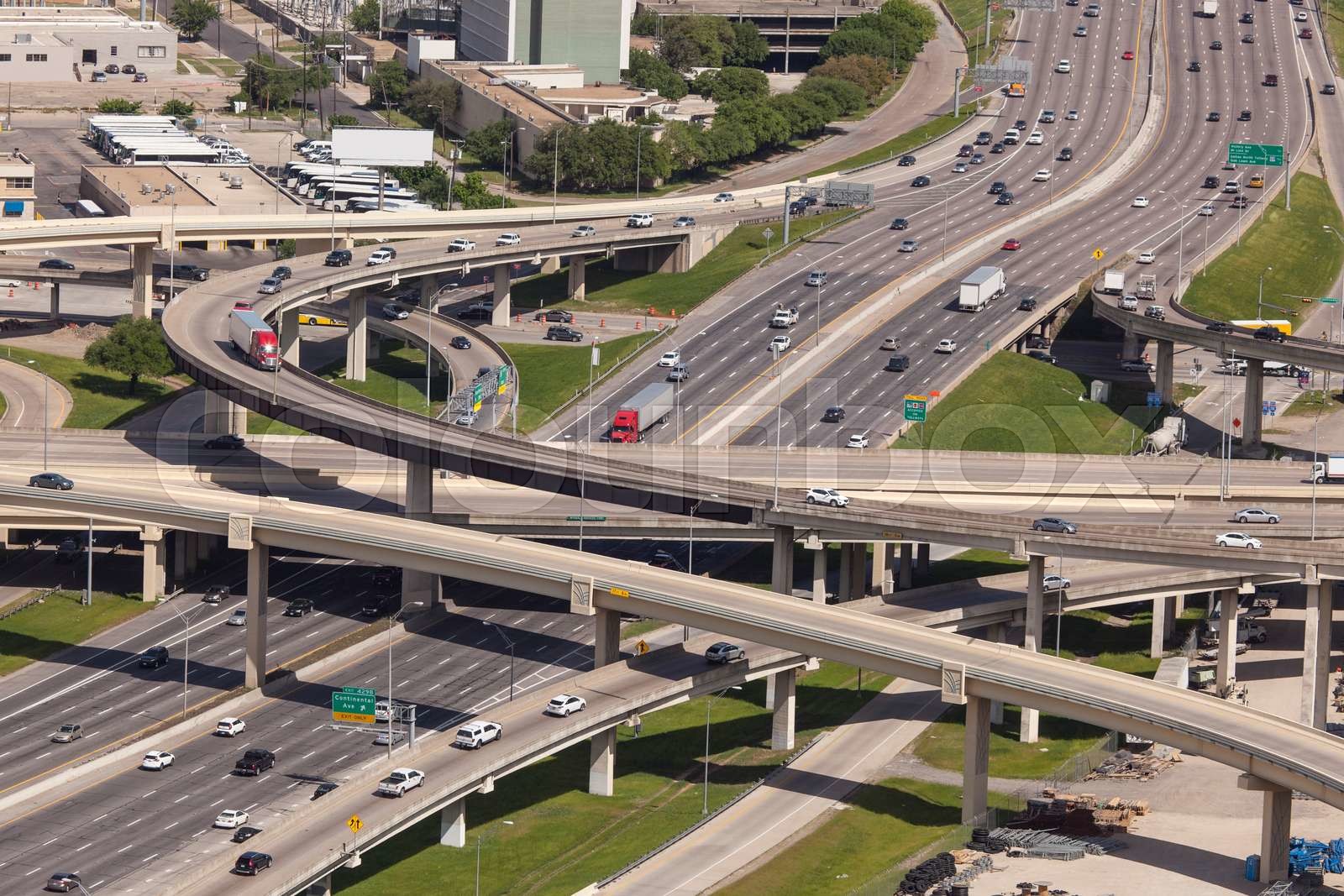 Highway Intersection in Dallas | Stock image | Colourbox