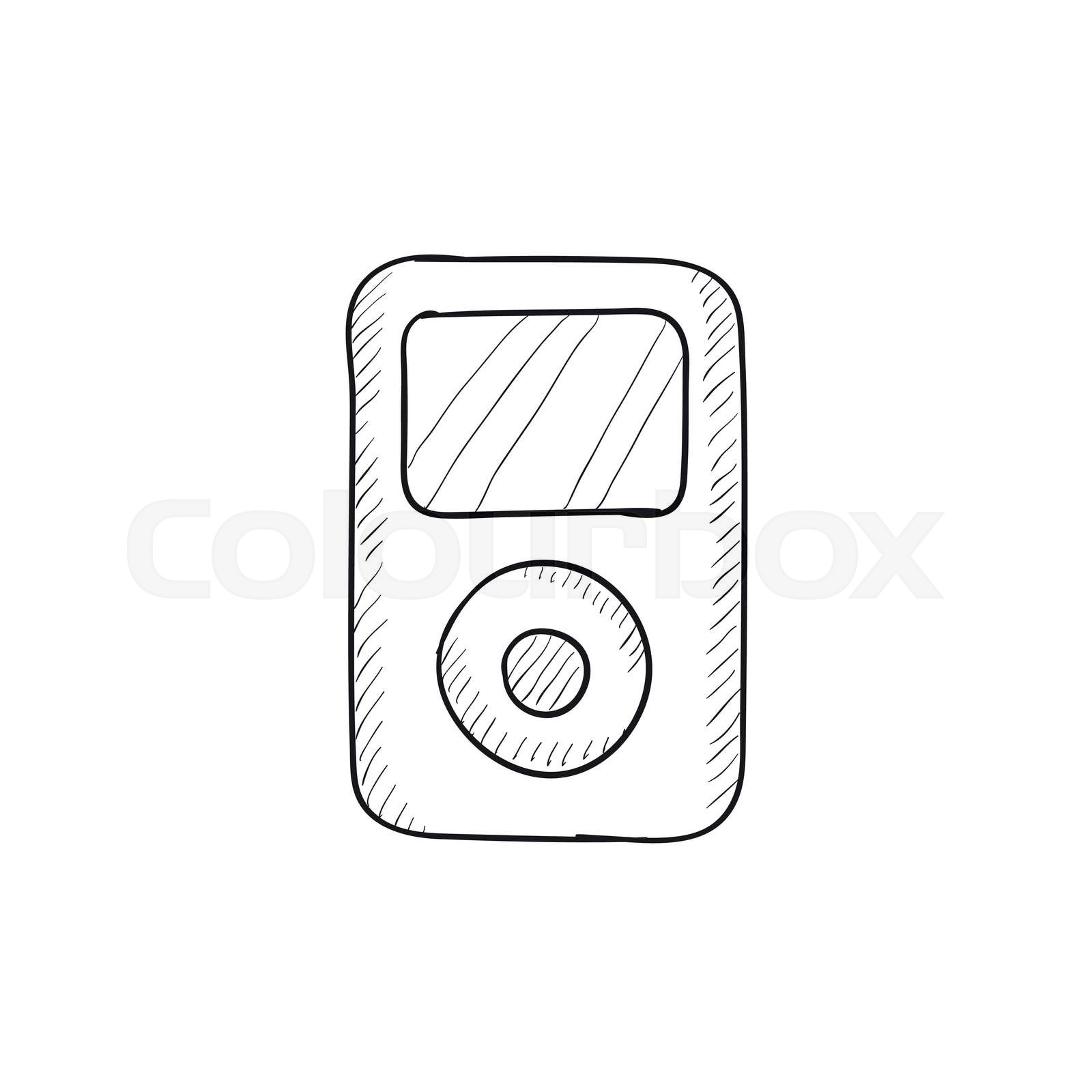 MP3 player sketch icon. | Stock vector | Colourbox