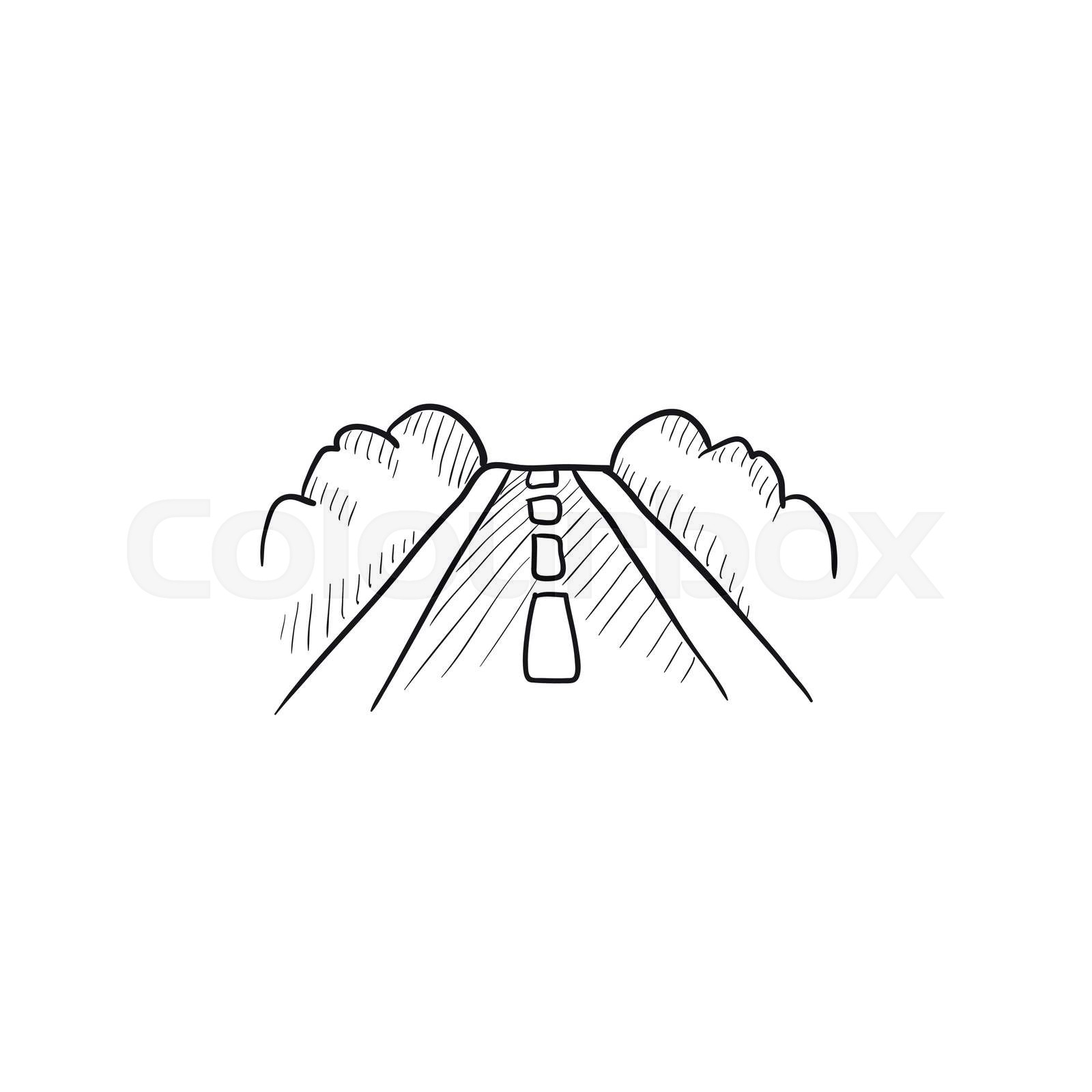 Road sketch icon. | Stock vector | Colourbox