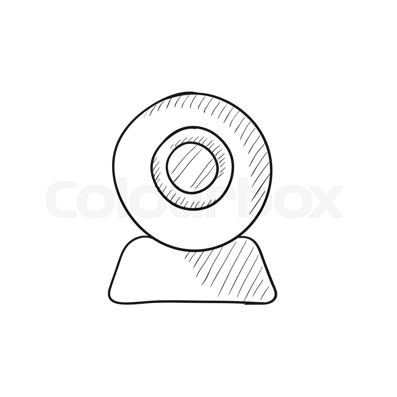 Web camera sketch icon. | Stock vector | Colourbox