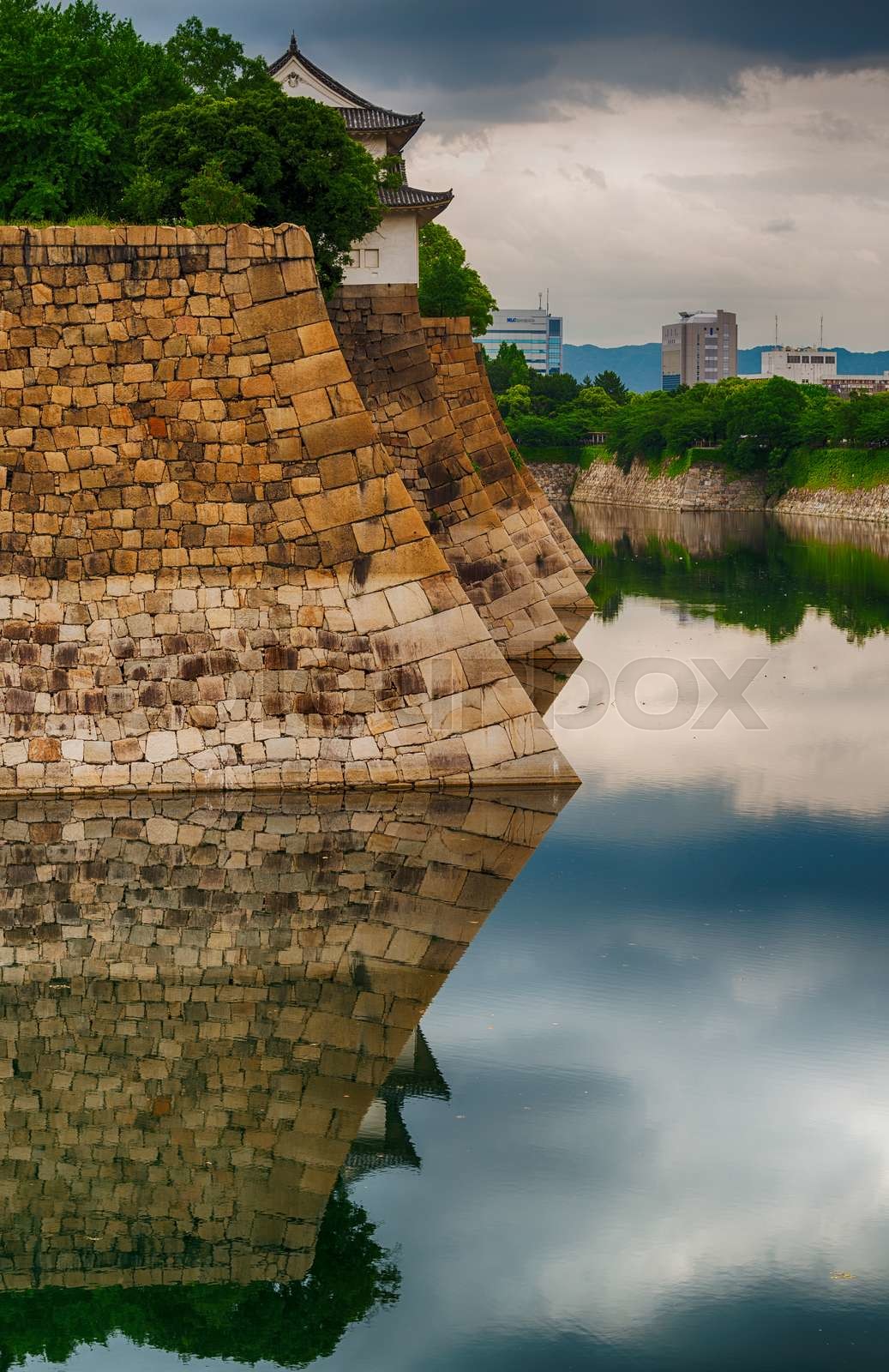 Fortress walls of Osaka Castle, Japan | Stock image | Colourbox