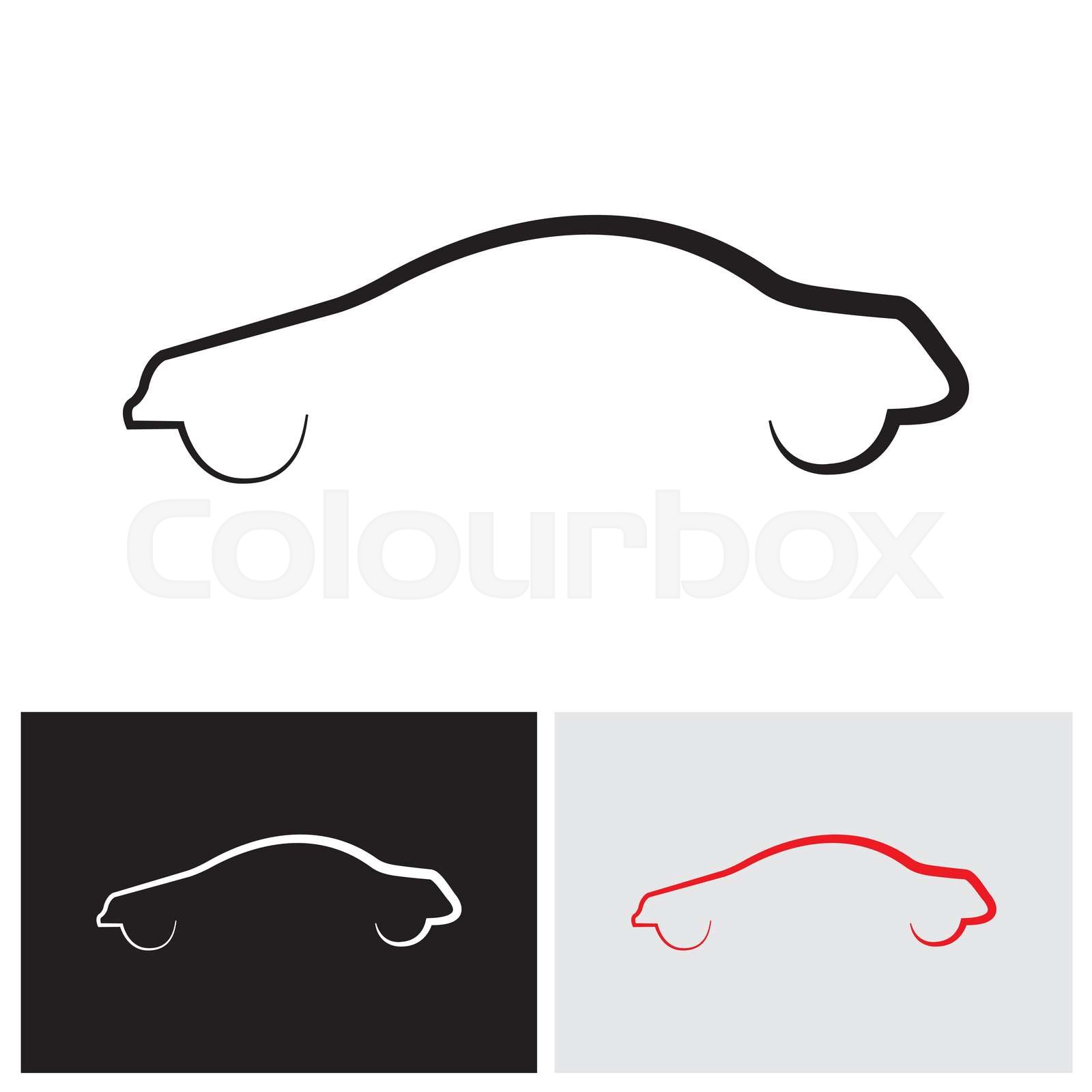 sleek modern car or sedan outline vector logo icon | Stock vector ...