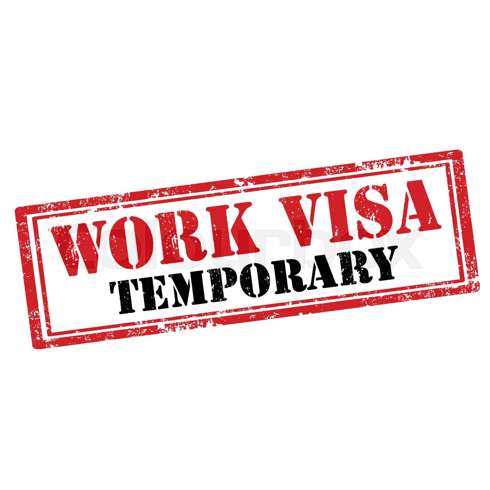 Work Visa-stamp | Stock vector | Colourbox