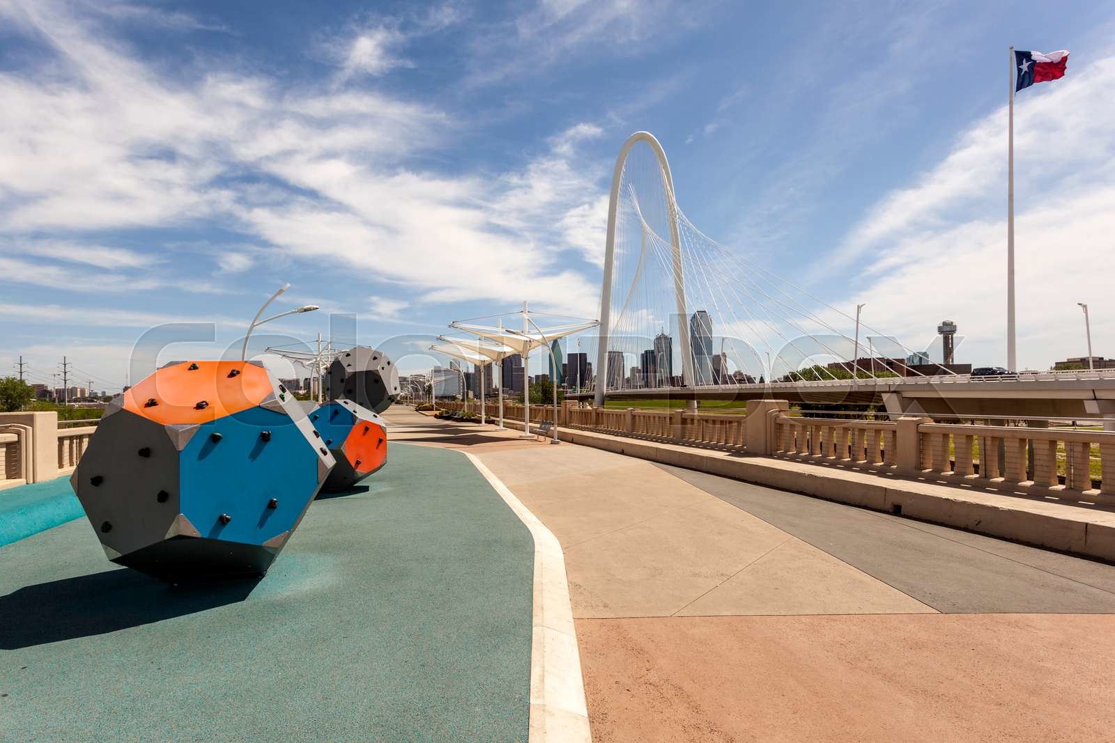 Continental Avenue Pedestrian Bridge in Dallas | Stock image | Colourbox