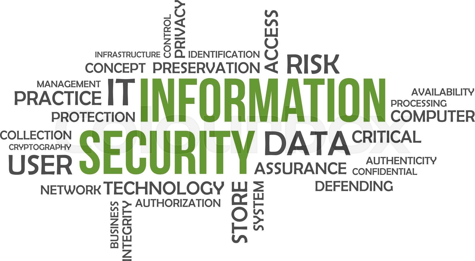 word cloud - information security | Stock vector | Colourbox