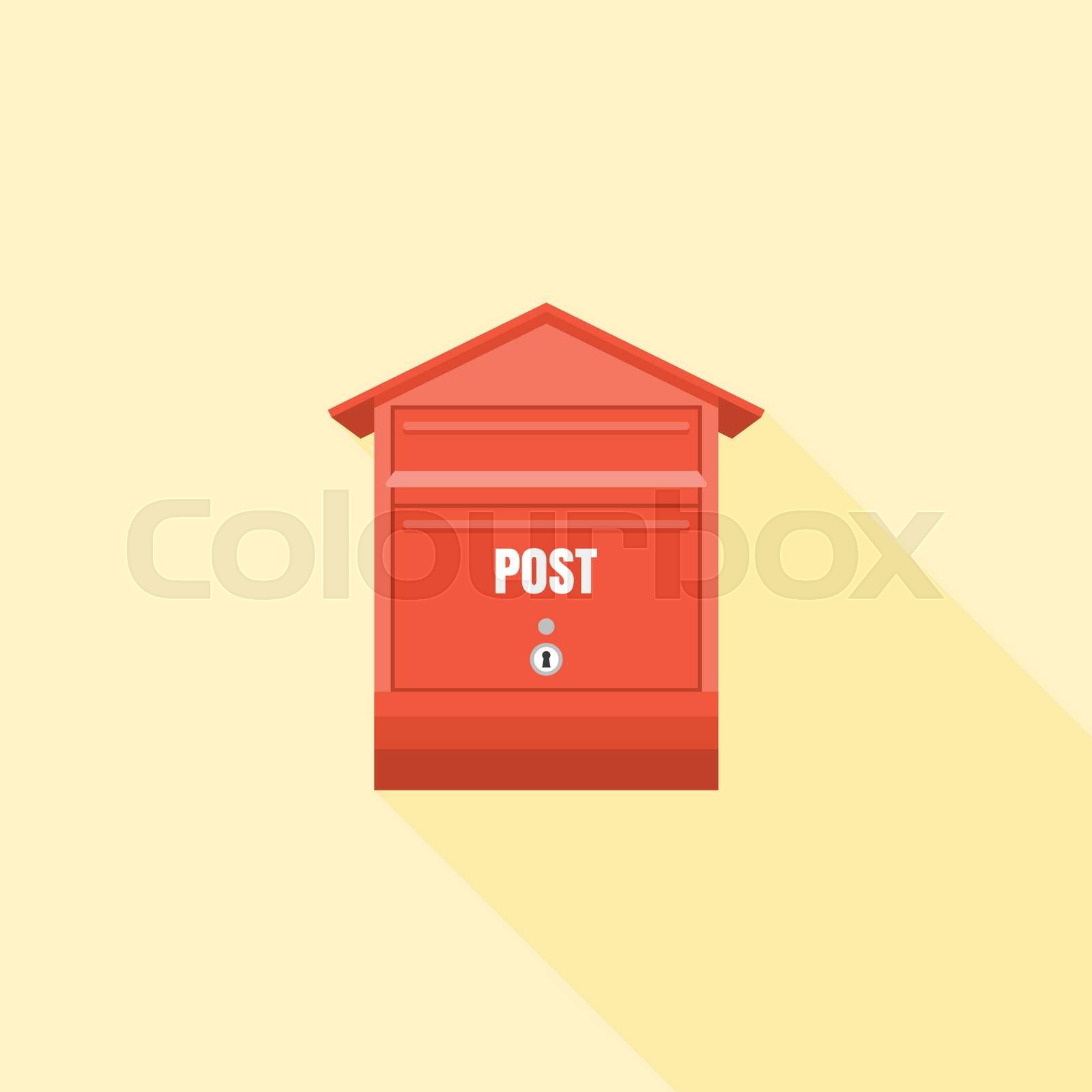 Mail box post illustration, Post box vector | Stock vector | Colourbox