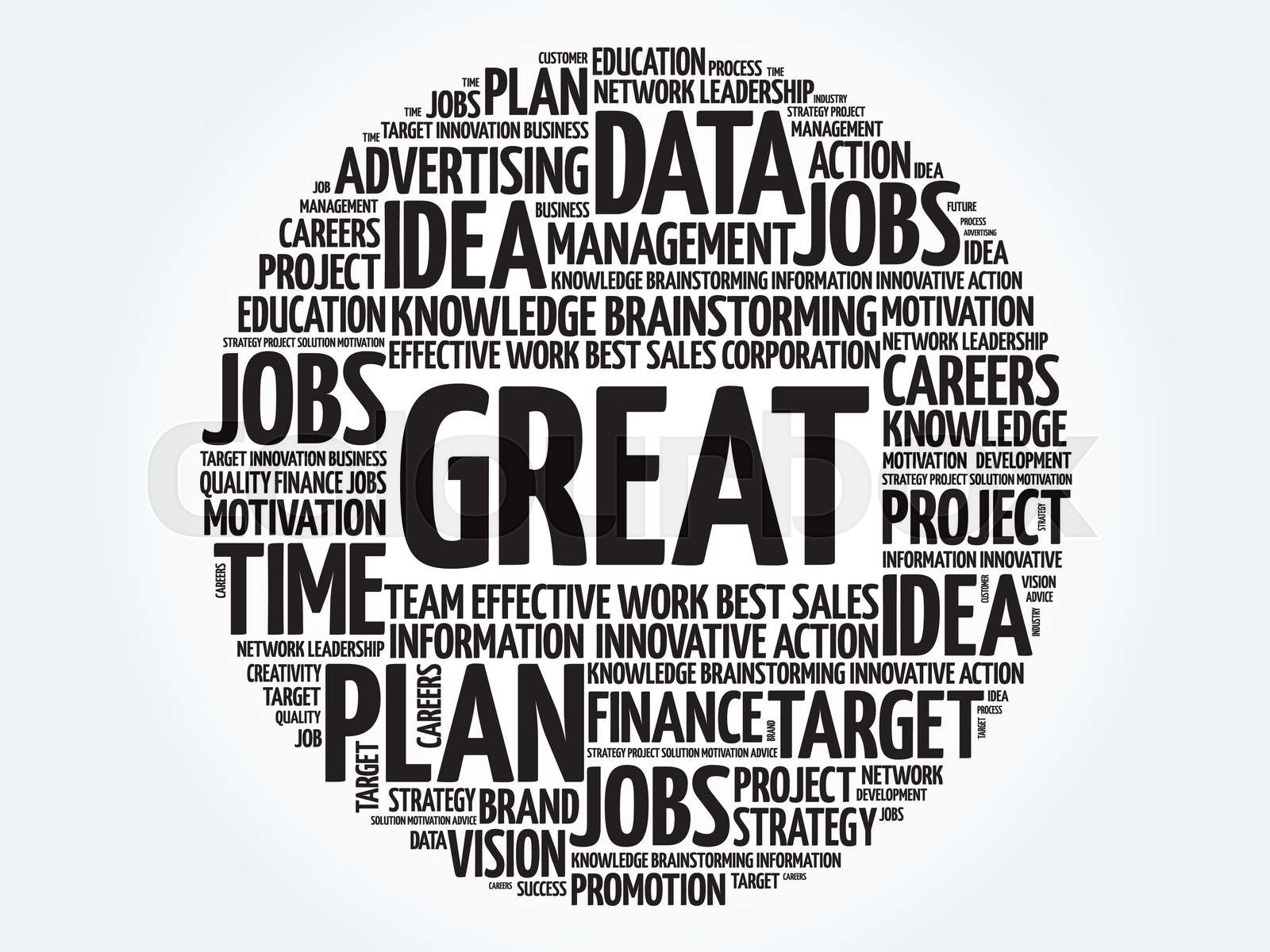 GREAT word cloud | Stock vector | Colourbox