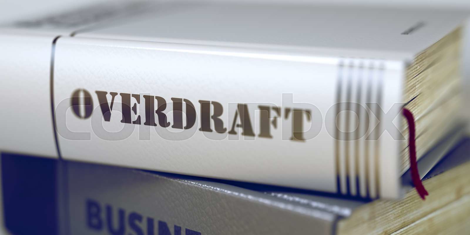Overdraft. Book Title on the Spine. | Stock image | Colourbox
