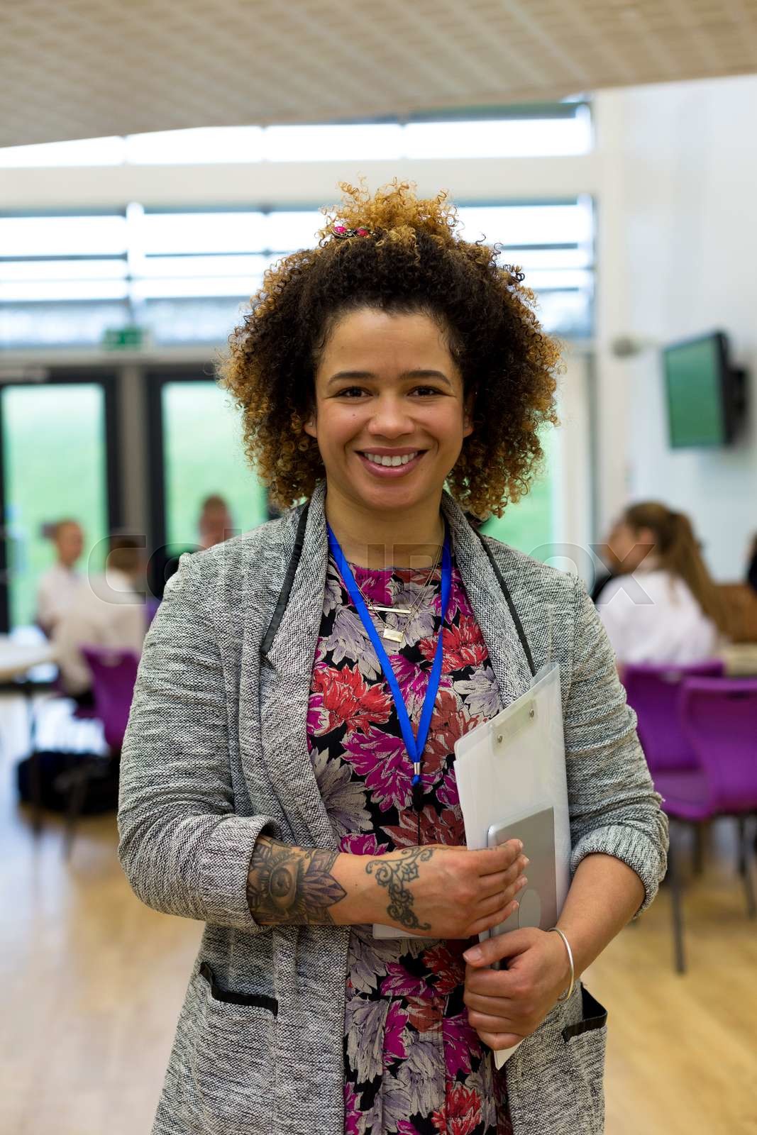 Portrait of a School Teacher with Tattoos | Stock image | Colourbox