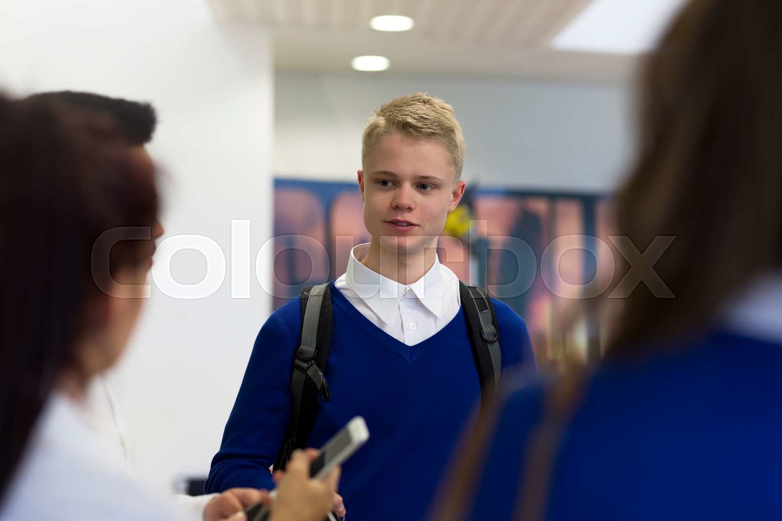 Students Talking at School | Stock image | Colourbox