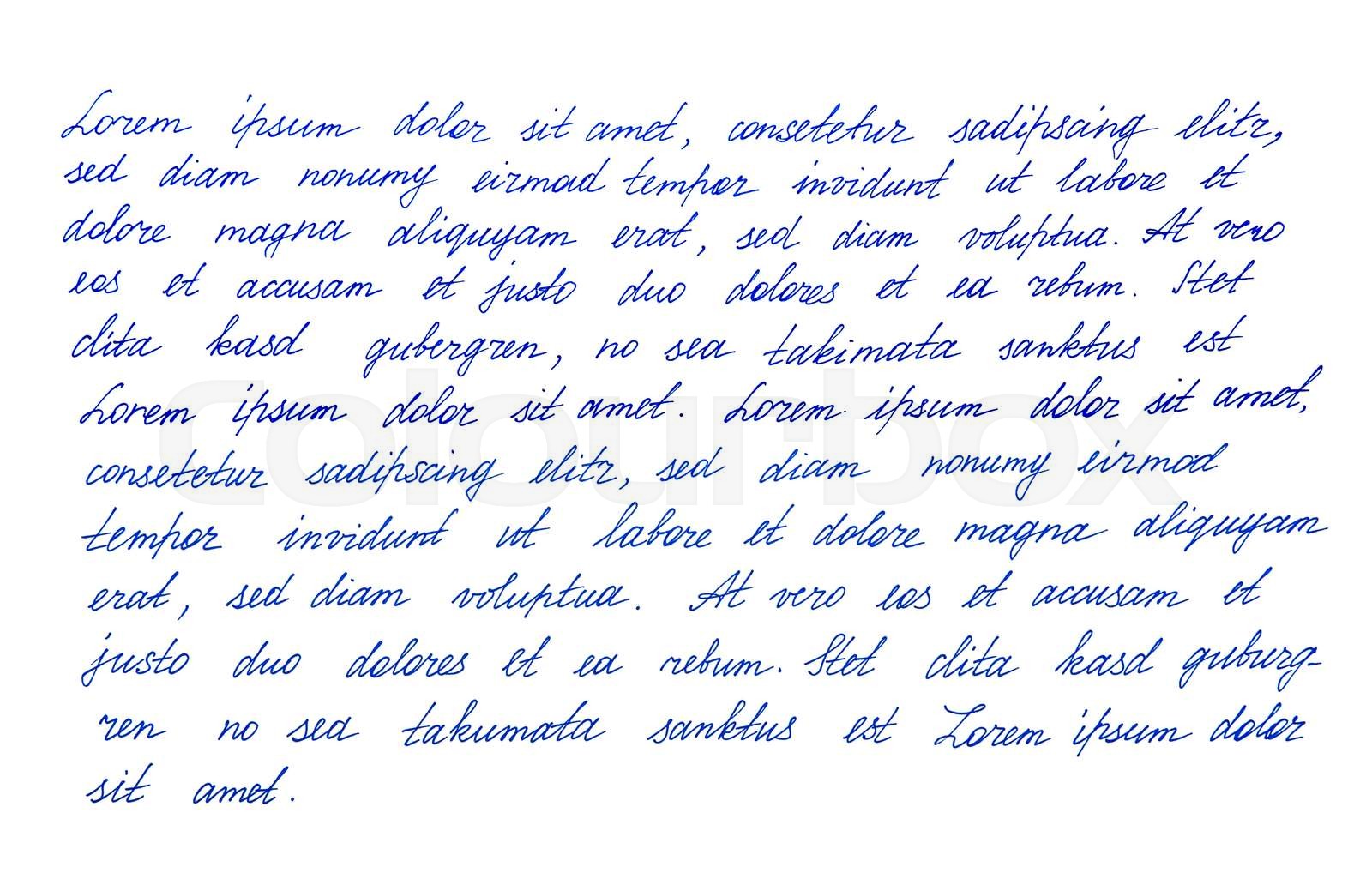 Calligraphic handwritten letter Handwriting Manuscript texture | Stock ...