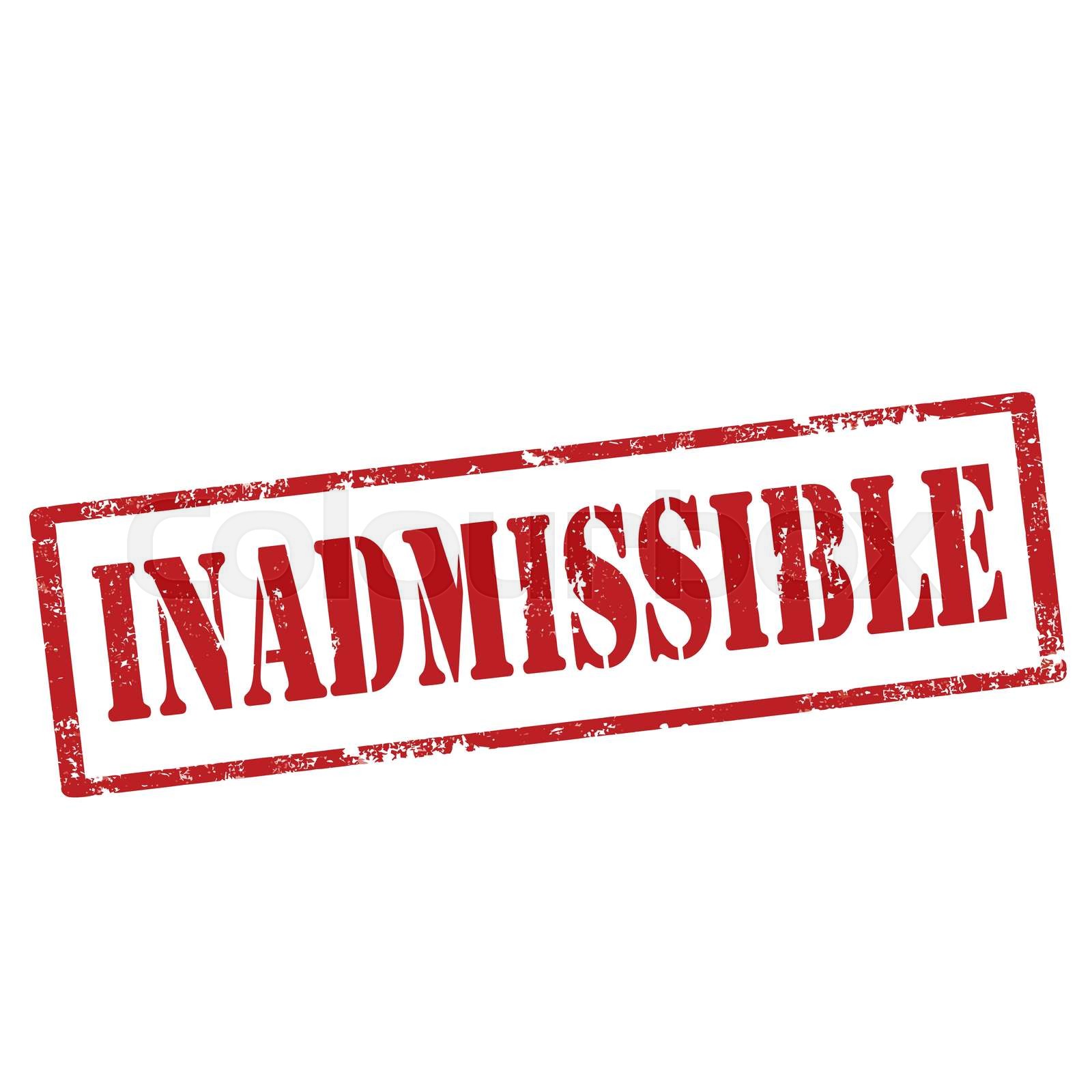 Inadmissible-red stamp | Stock vector | Colourbox