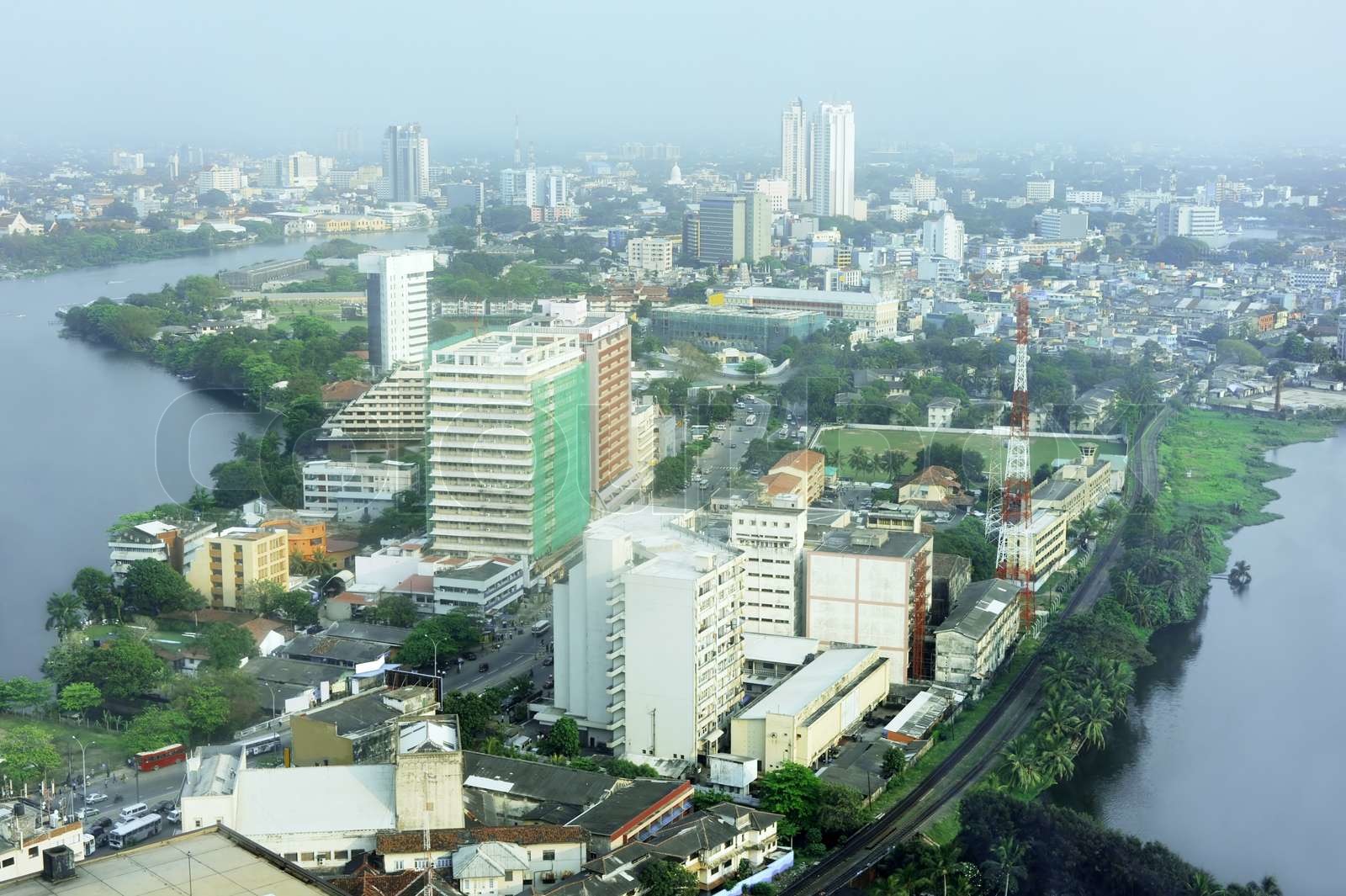 Aerial view of Colombo from Colombo World Trade Centre | Stock image ...