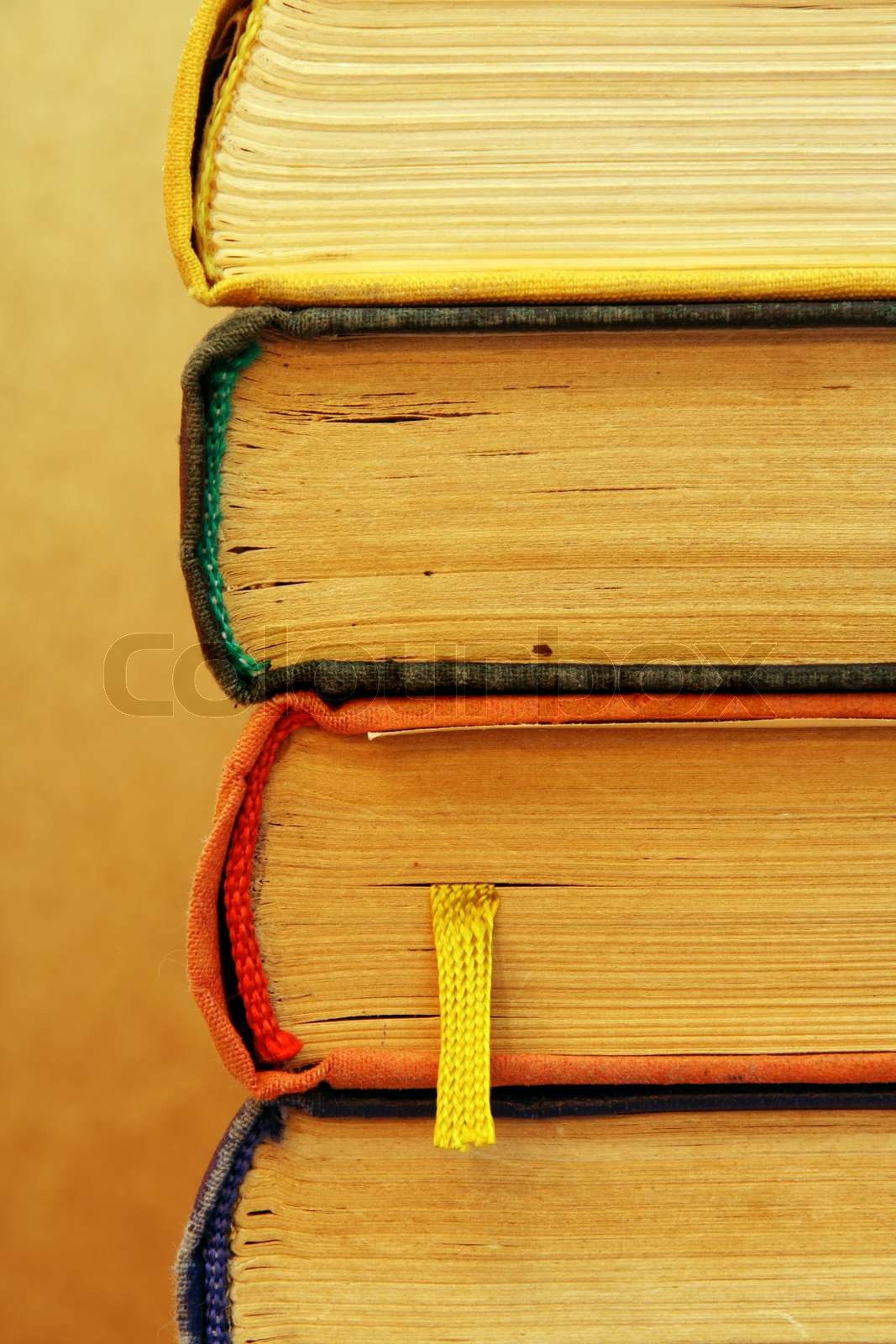 Stack of Old Fashioned Books on Spotty Vintage Background | Stock image ...