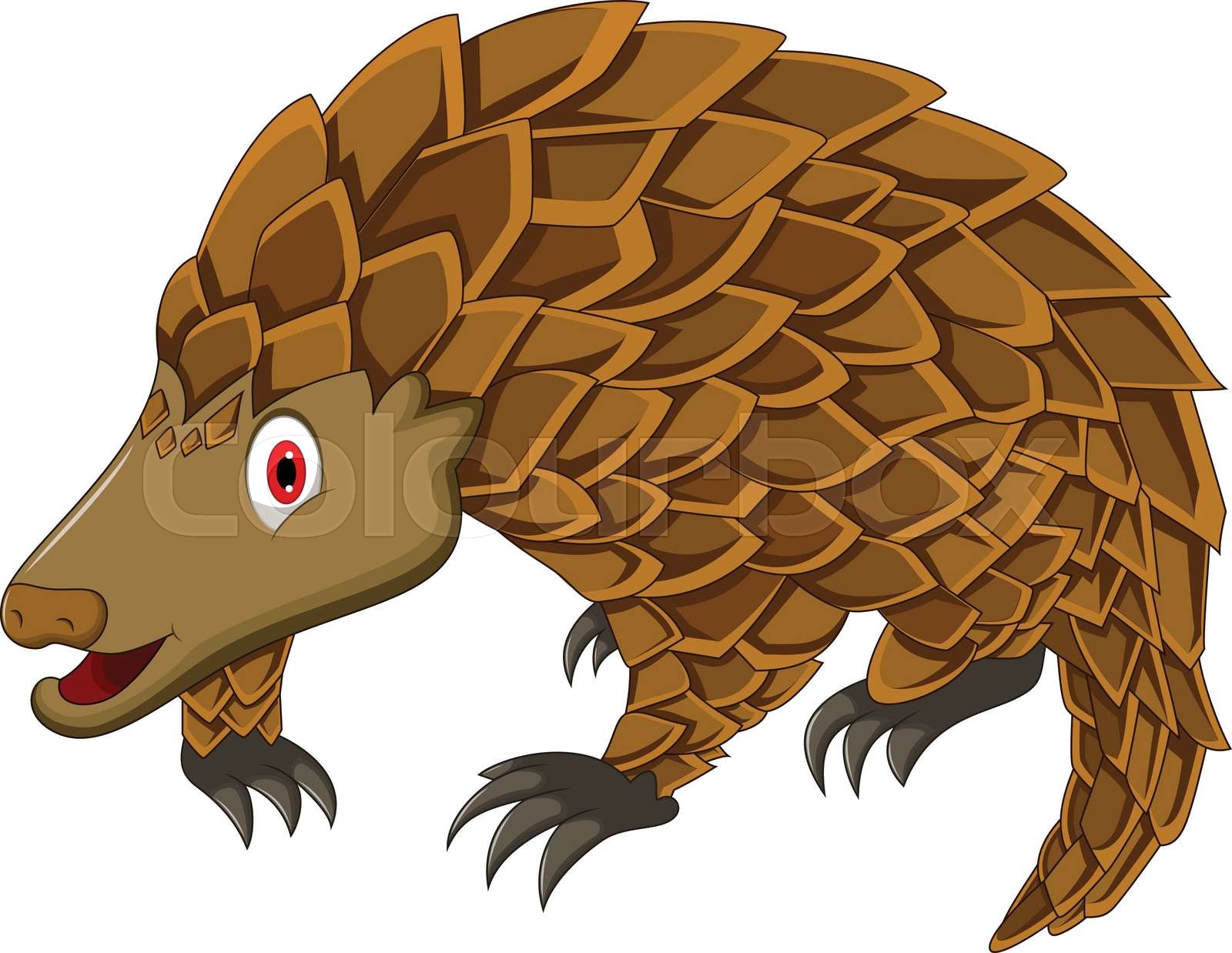 cute pangolin cartoon | Stock vector | Colourbox