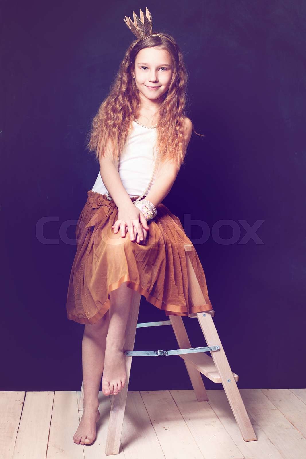 Teen girl model. Little princess | Stock image | Colourbox