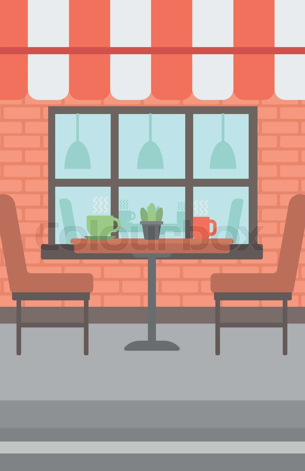 Background of street cafe. | Stock vector | Colourbox