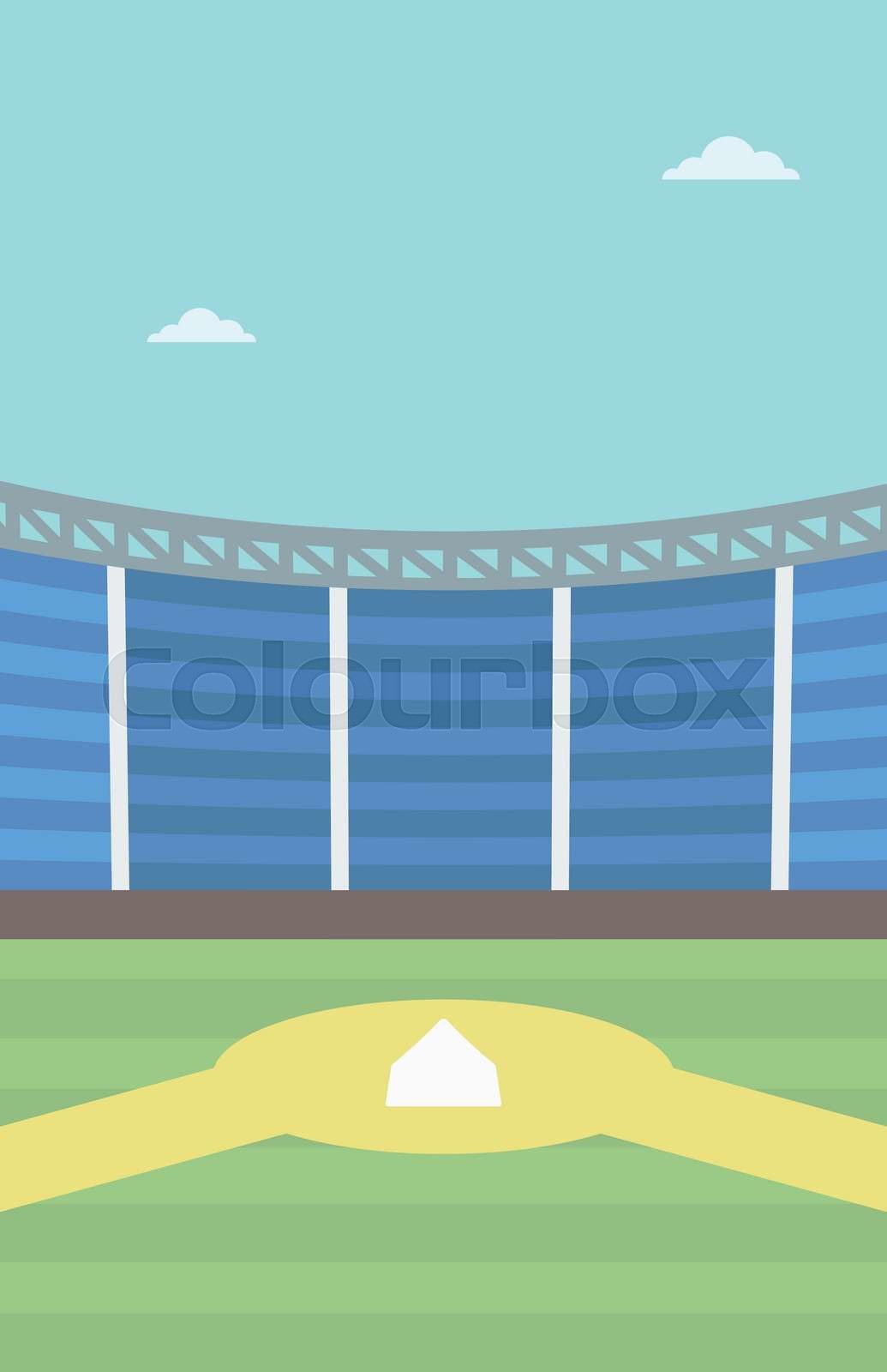 Background of baseball stadium. | Stock vector | Colourbox