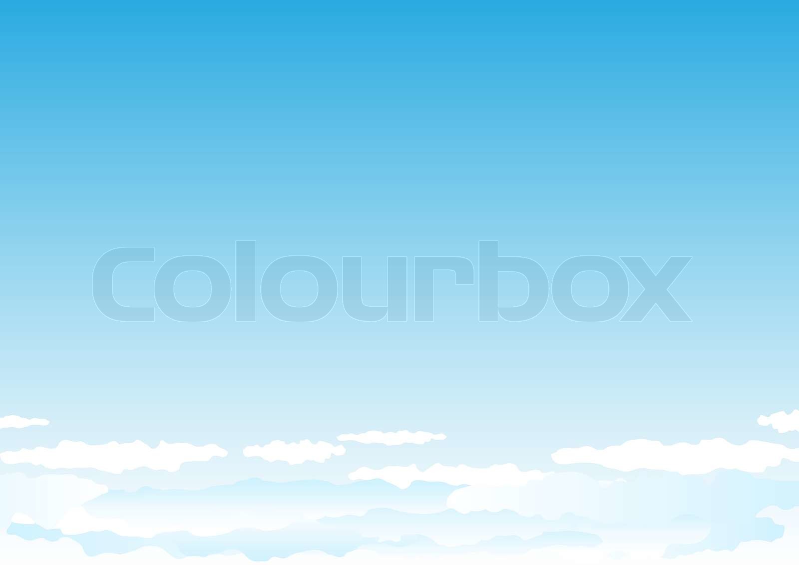 Beautiful simple clouds on the blue sky | Stock vector | Colourbox