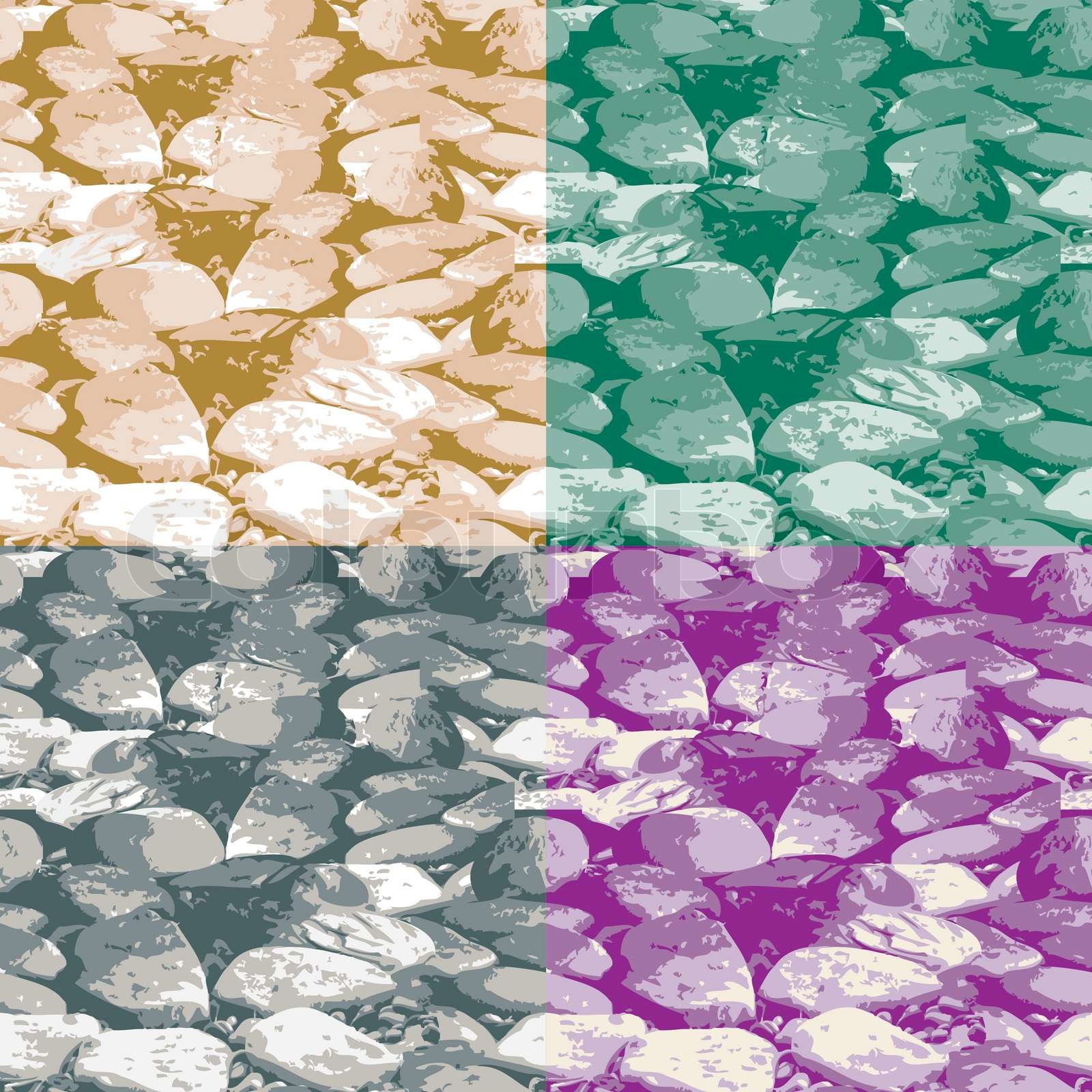 four, stones, objects | Stock vector | Colourbox