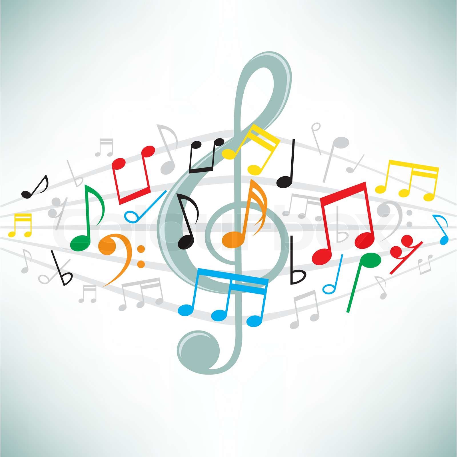 The classical music notes vector background | Stock vector | Colourbox