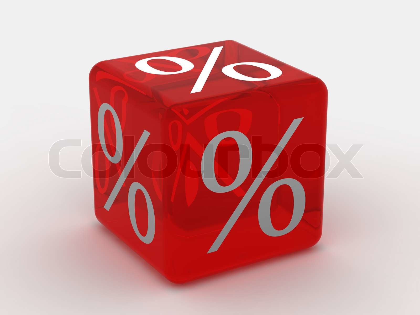 Cubes with percent.3d | Stock image | Colourbox