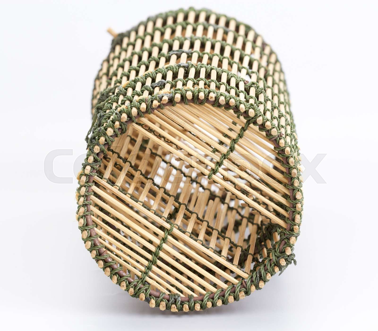 Bamboo fish-trap with narrow neck - Thai traditional tool | Stock image ...