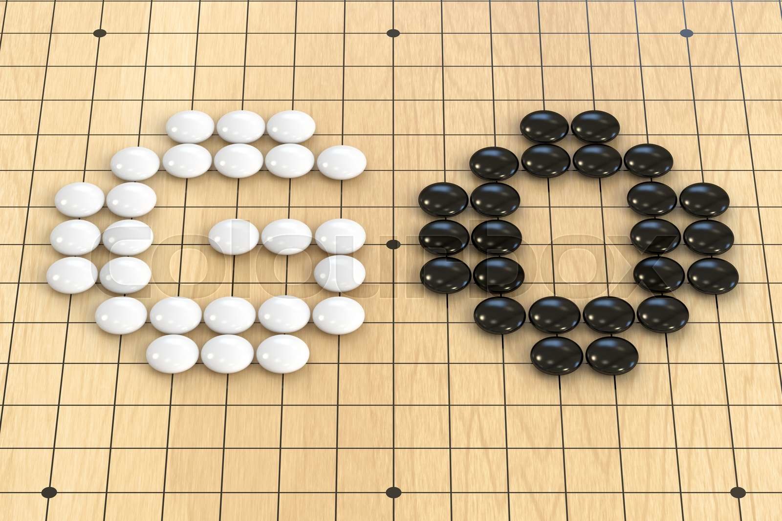 Go game, 3D rendering | Stock image | Colourbox