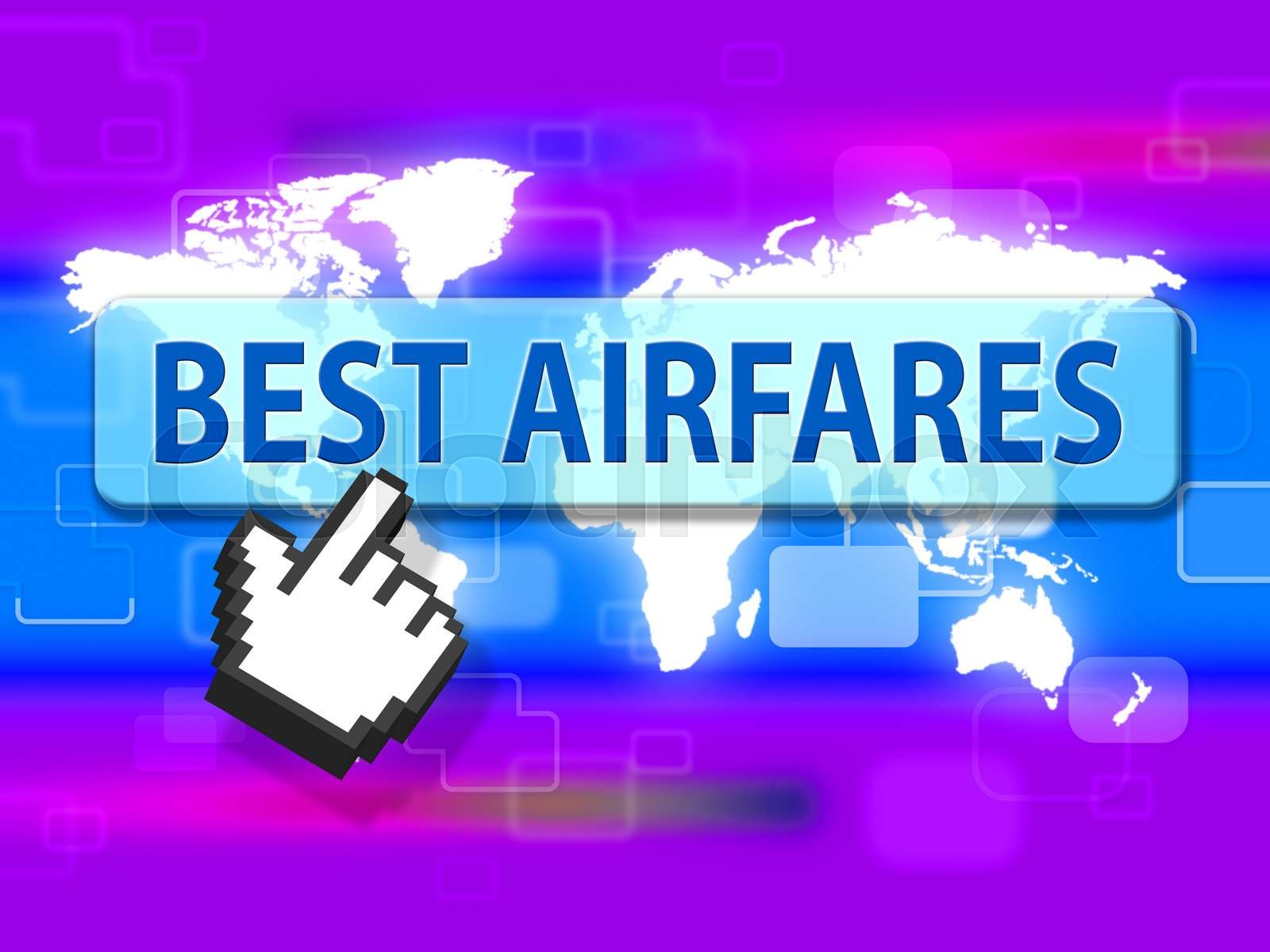 Best Airfares Represents Selling Price And Aircraft | Stock image ...