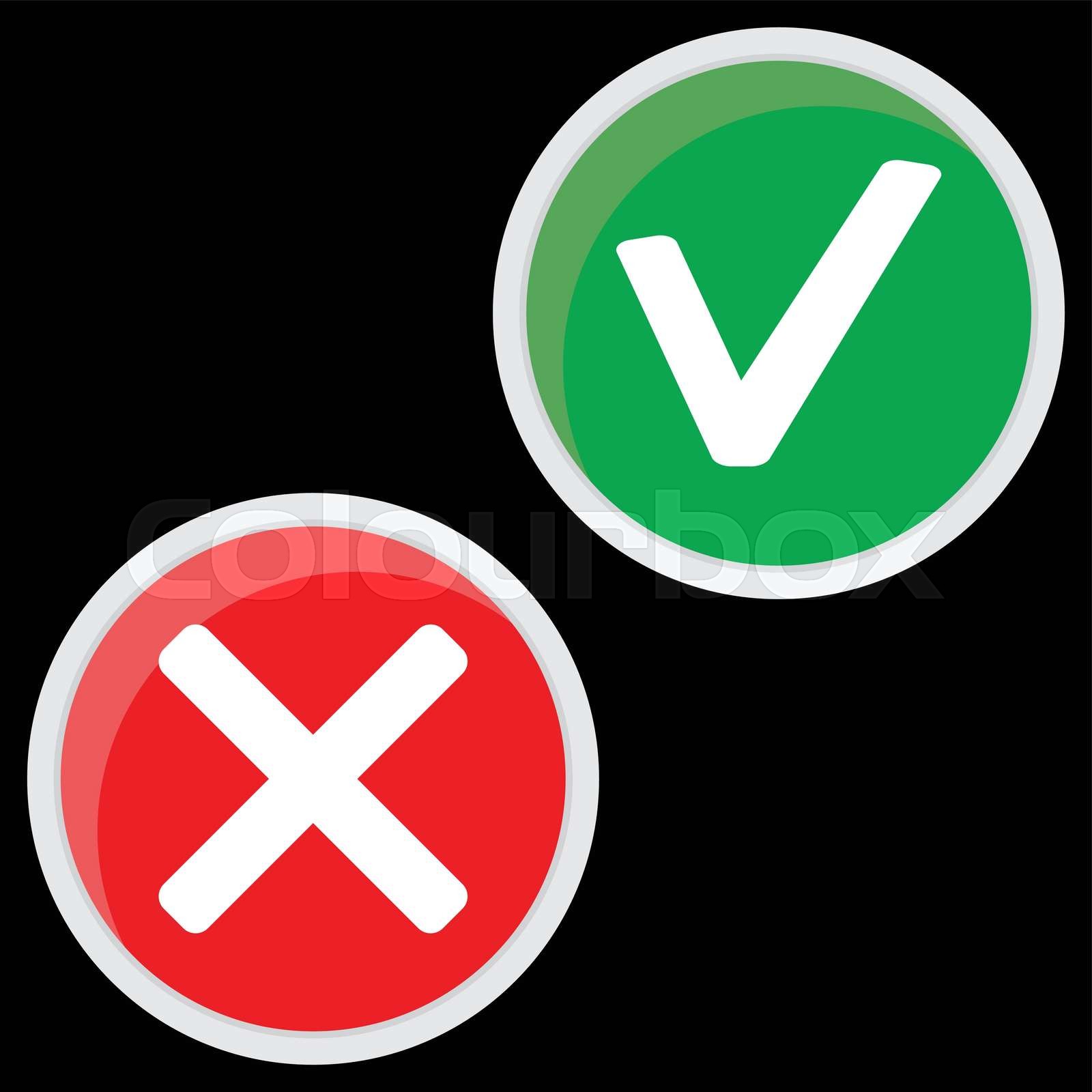 Positive and negative mark | Stock vector | Colourbox