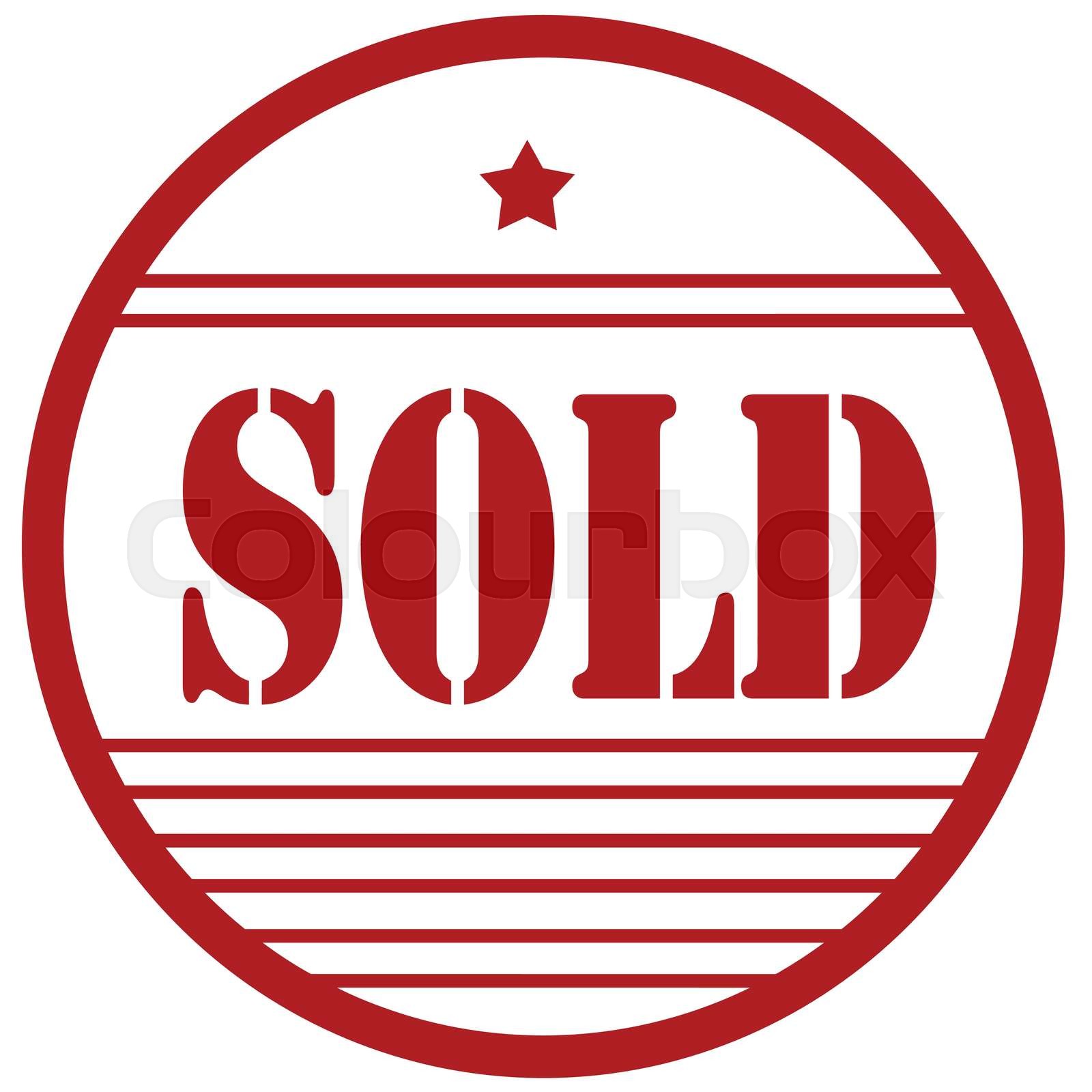 Sold-red stamp | Stock vector | Colourbox