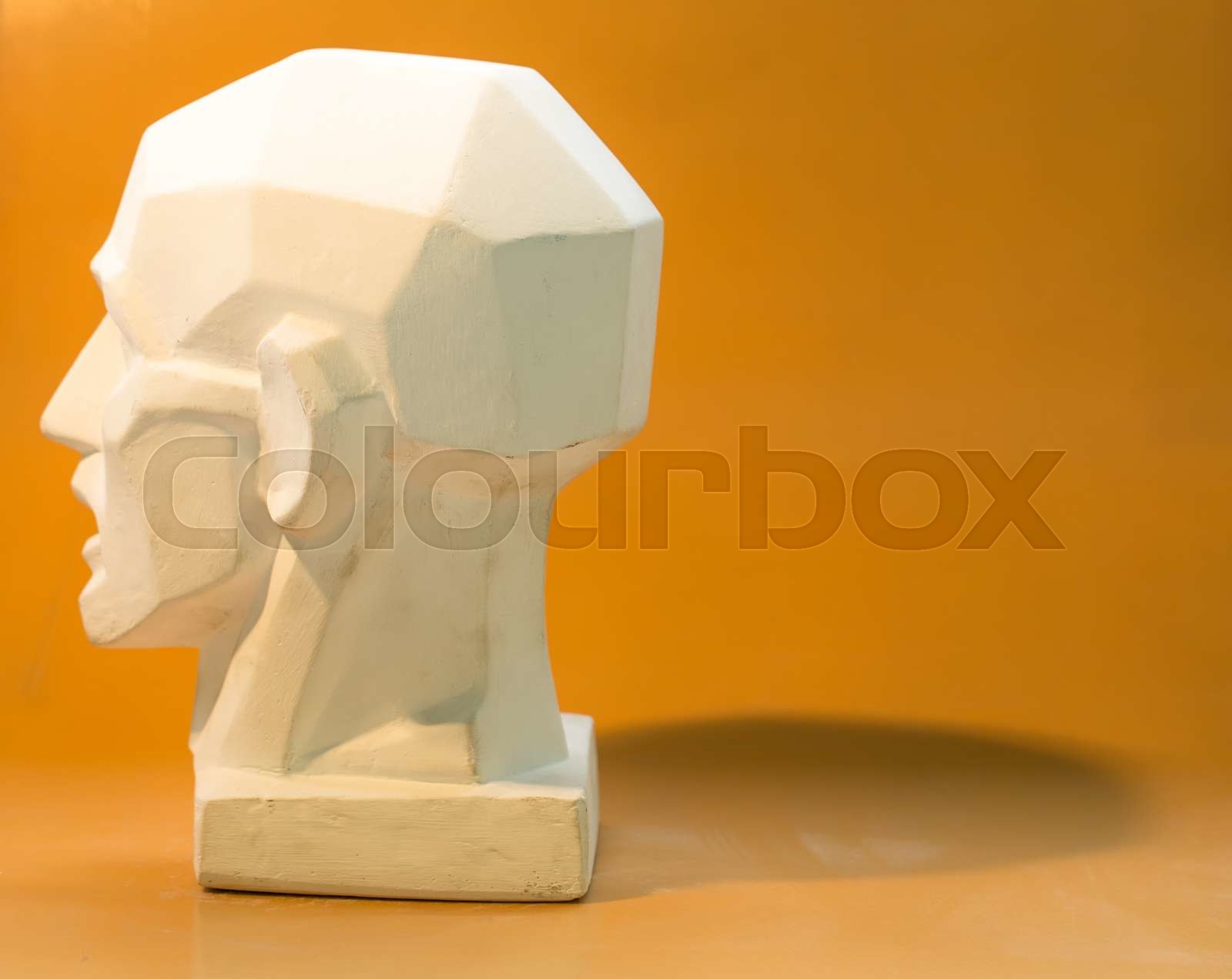 Tutorial primitive plaster head model. | Stock image | Colourbox