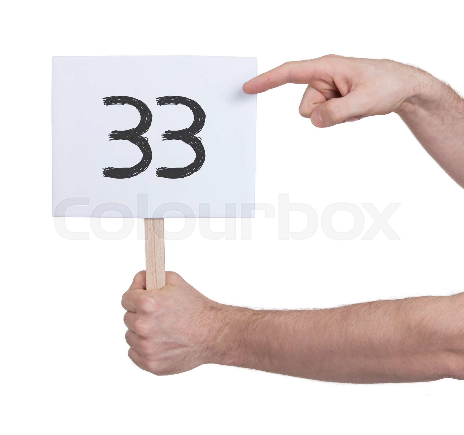 Sign with a number, 33 | Stock image | Colourbox