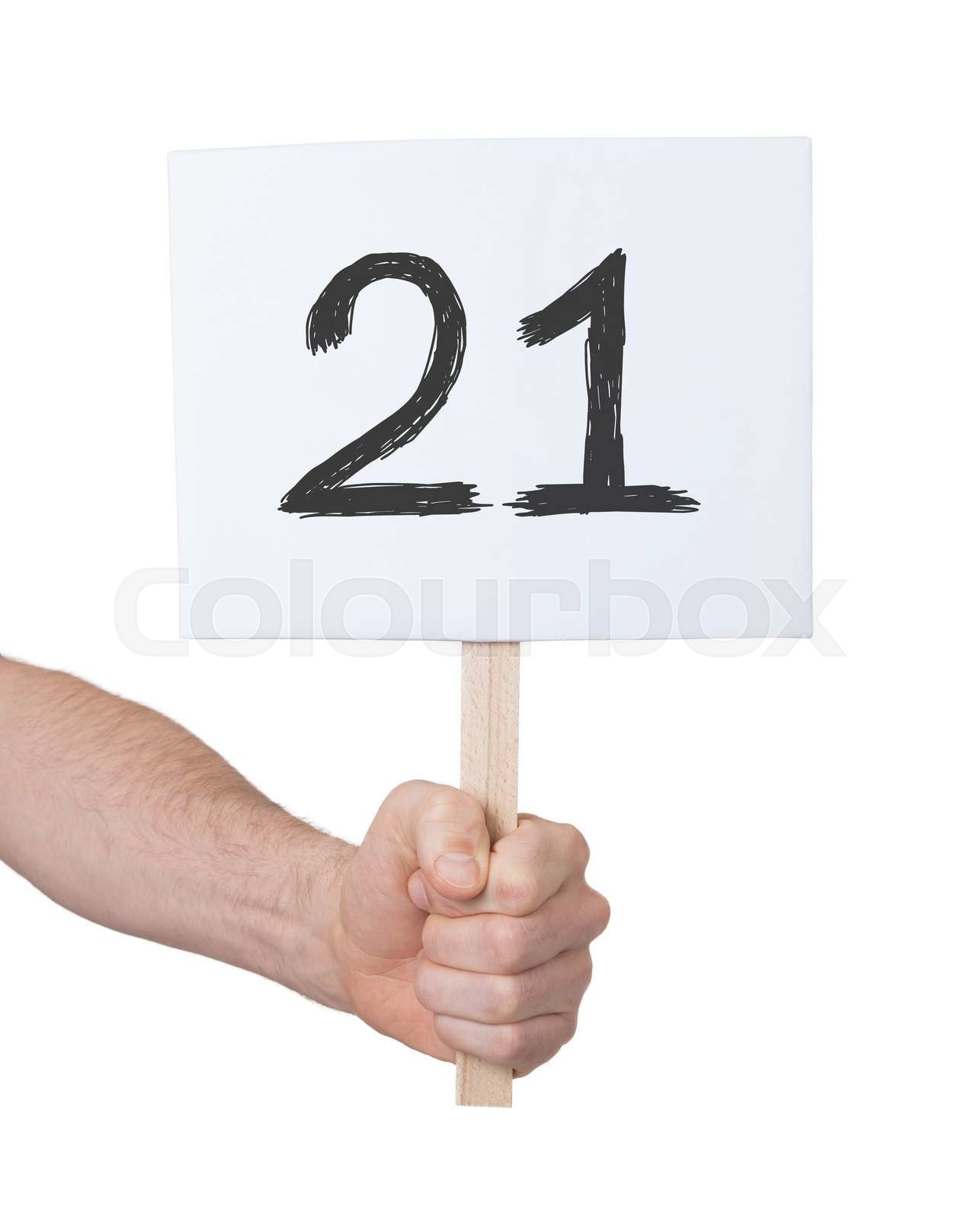 Sign with a number, 21 | Stock image | Colourbox