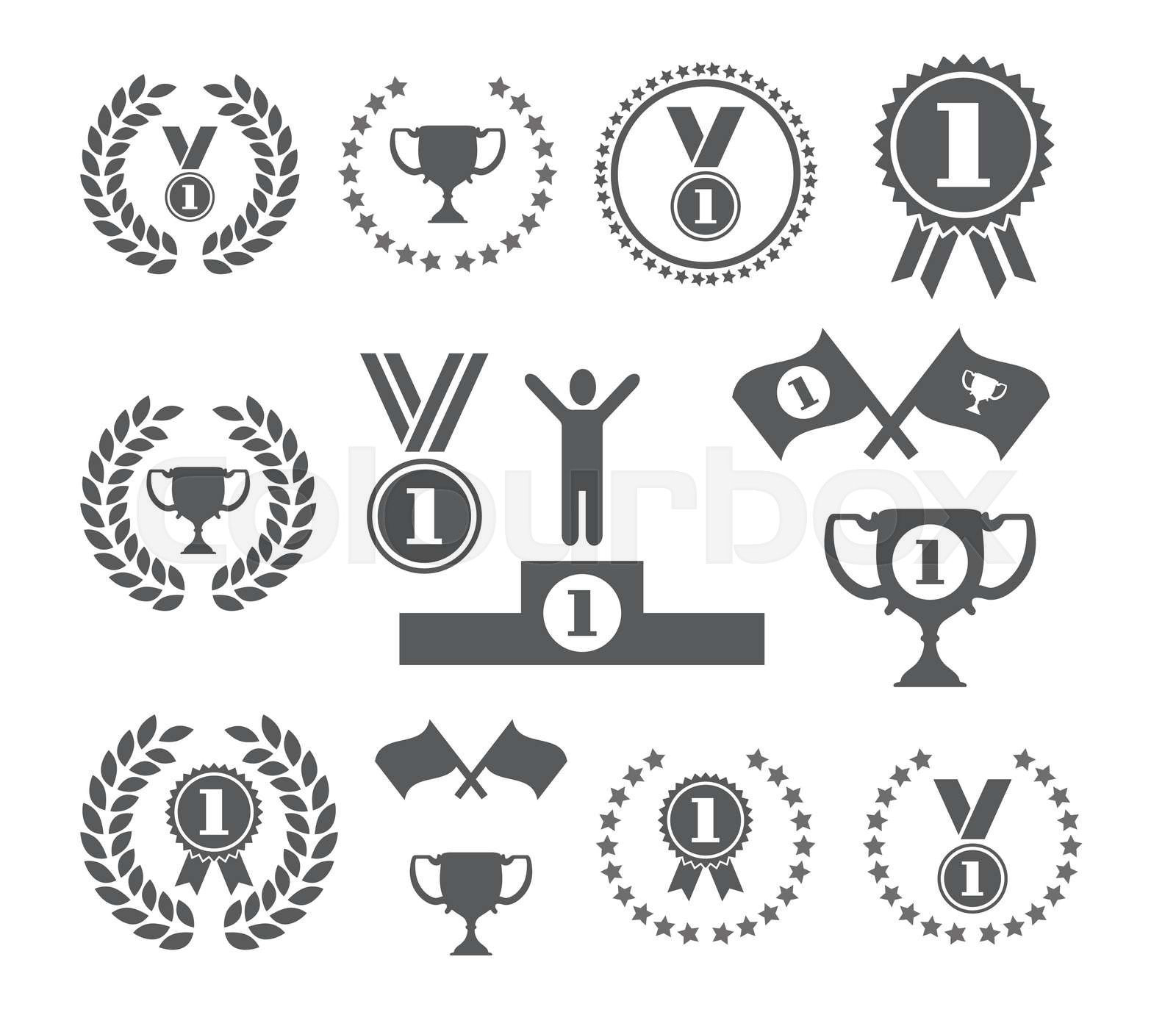 winner symbol set | Stock vector | Colourbox