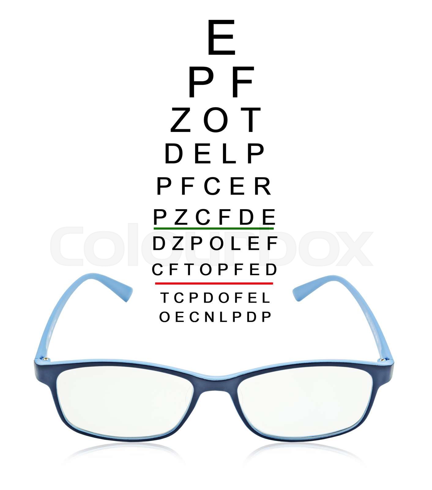 Eye Test Chart With Blue Glass Stock Image Colourbox Eye Test Chart With Blue Glass Stock Image Colourbox