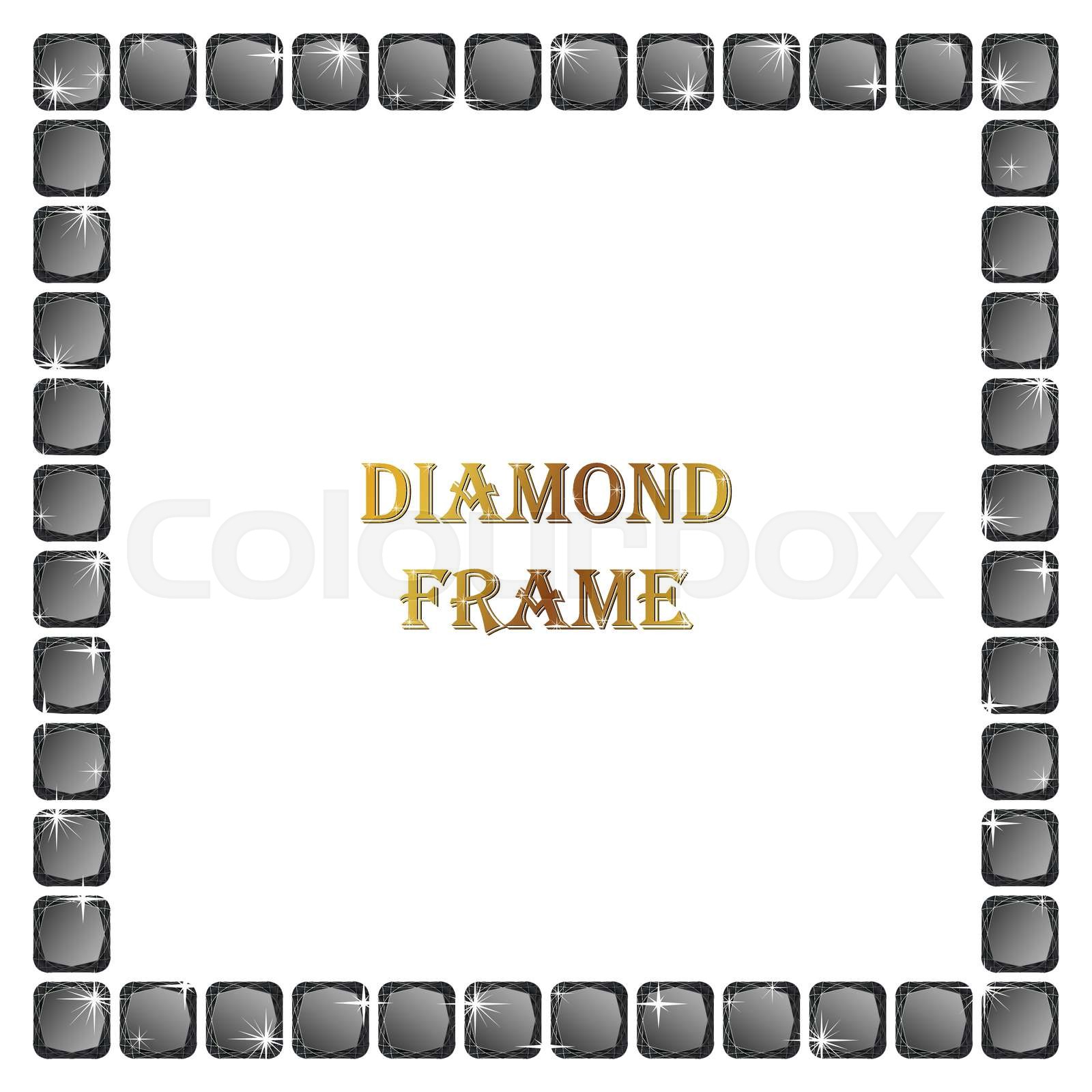 Black diamond square frame | Stock vector | Colourbox