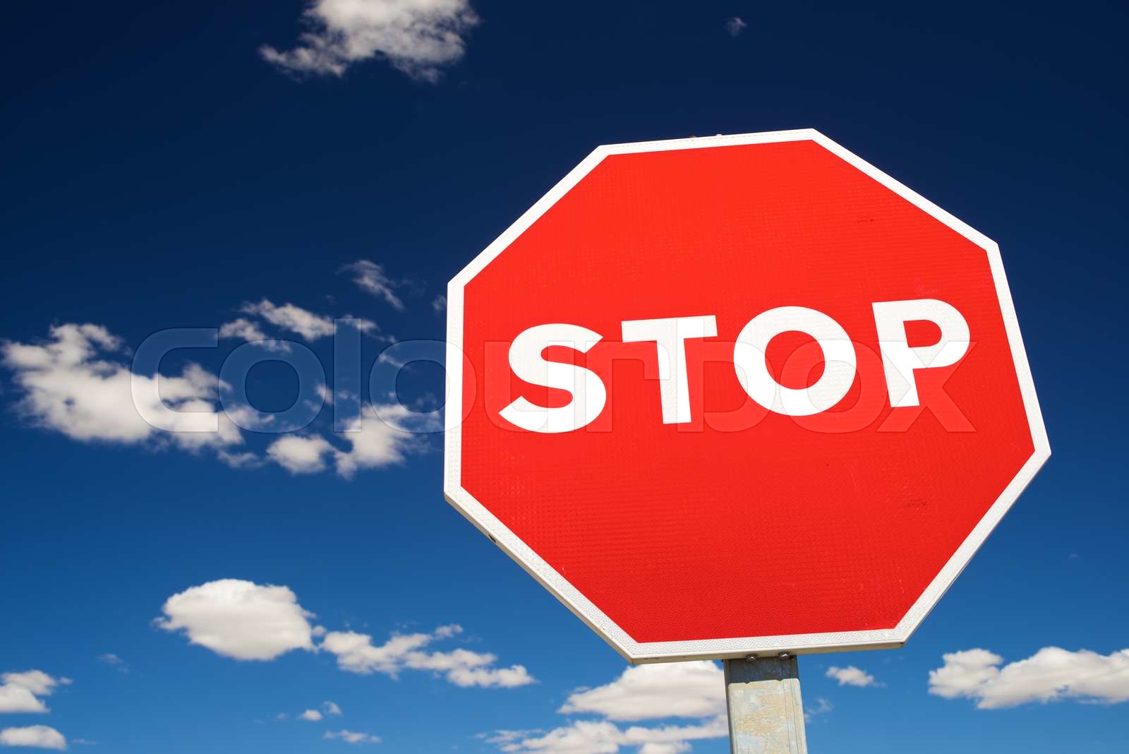 Stop signal | Stock image | Colourbox