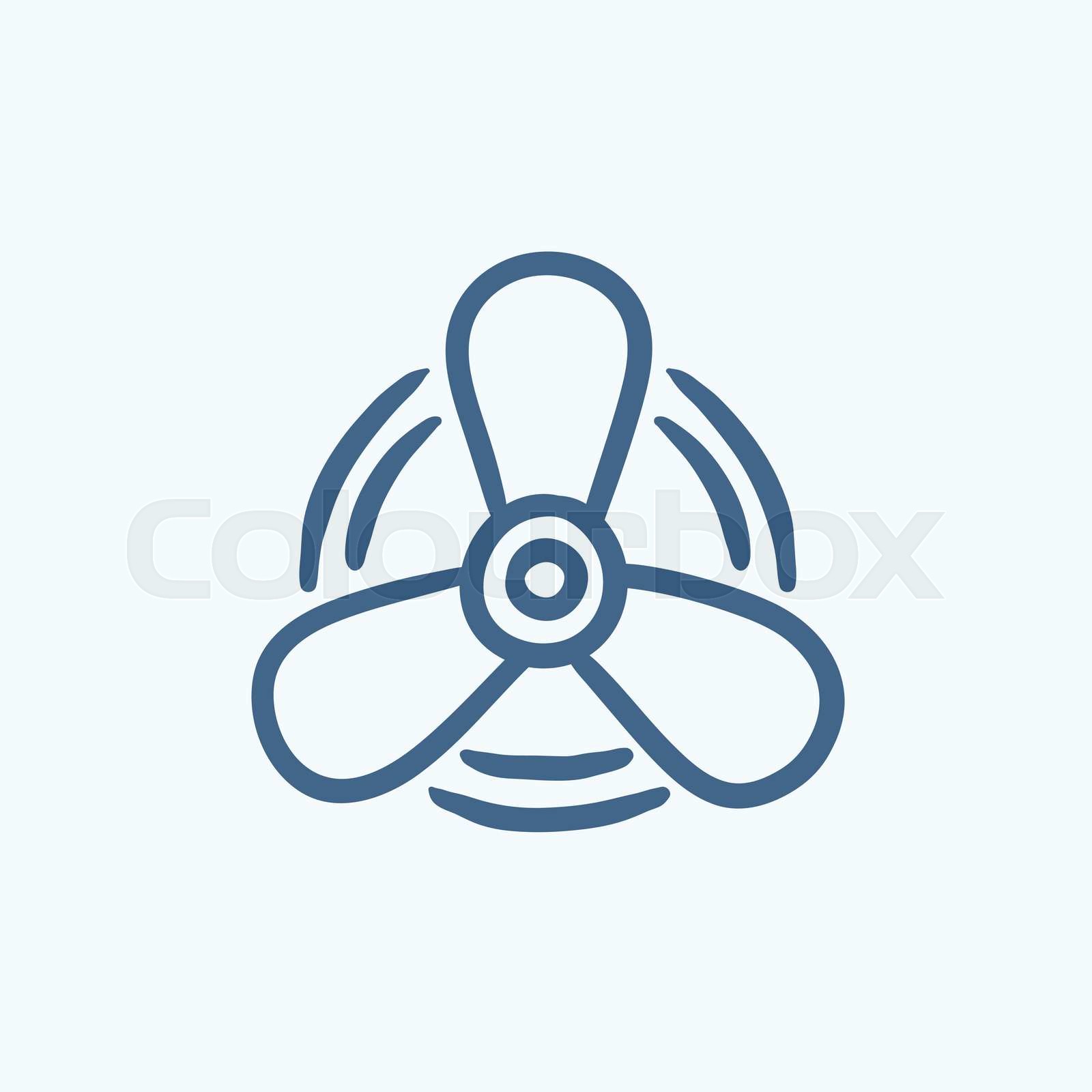 Boat propeller sketch icon. | Stock vector | Colourbox