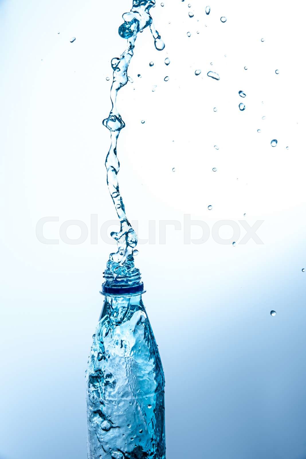 Water splash out of bottle | Stock image | Colourbox