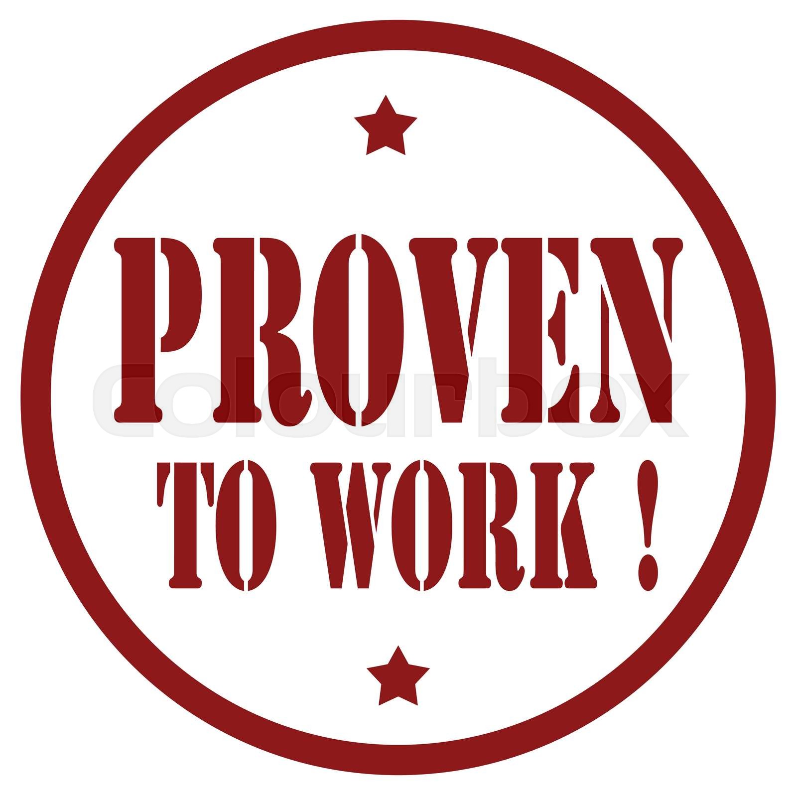 Proven To Work | Stock vector | Colourbox