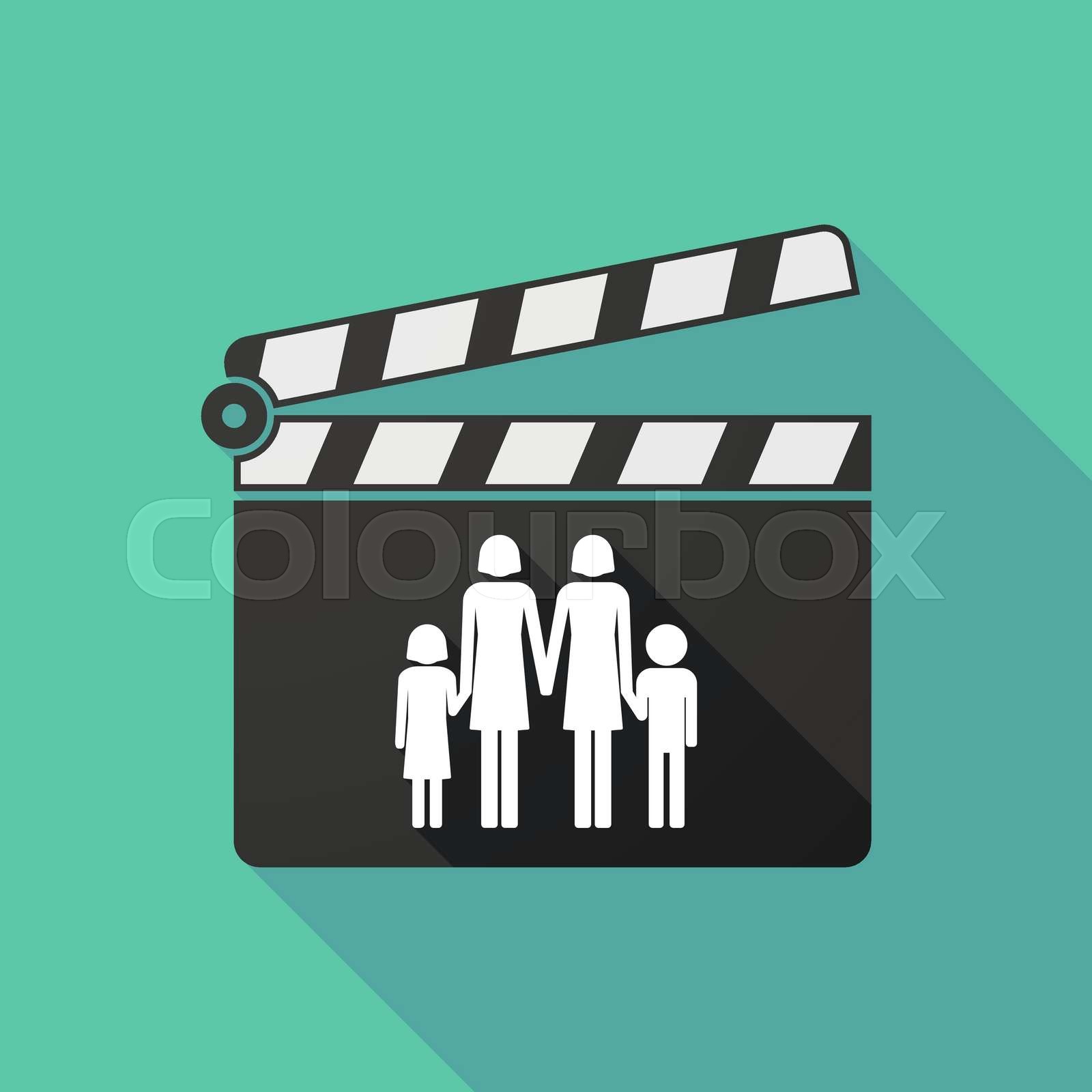 piktogramm, entertainment, filmklappe | Stock-Vektor | Colourbox