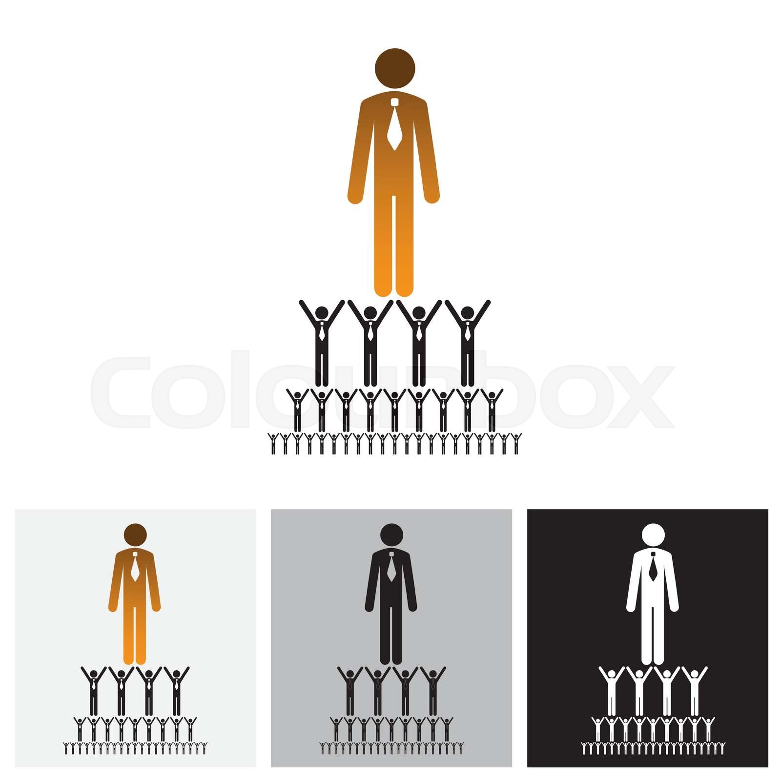 Concept vector of corporate hierarchy, management structure | Stock ...