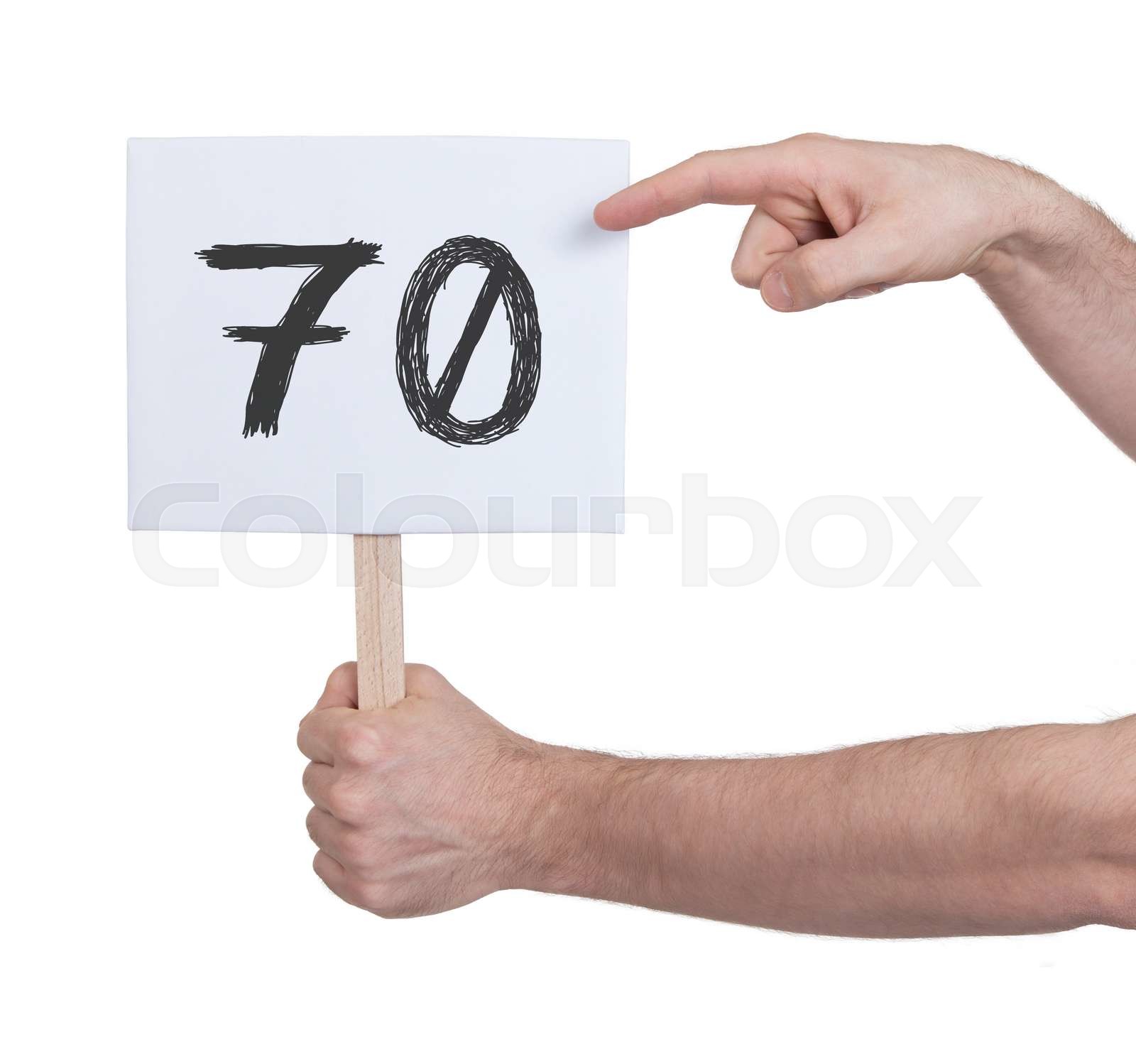 Sign with a number, 70 | Stock image | Colourbox