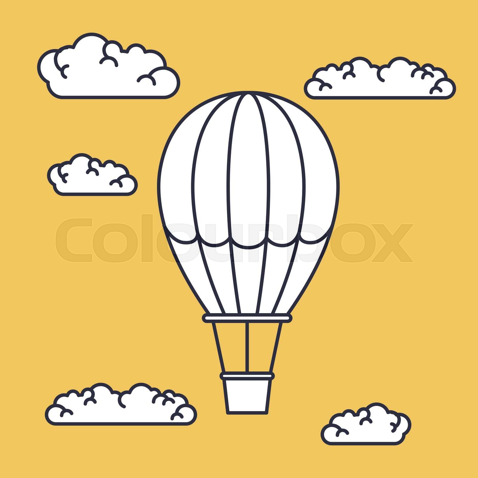 balloon air flying design | Stock vector | Colourbox